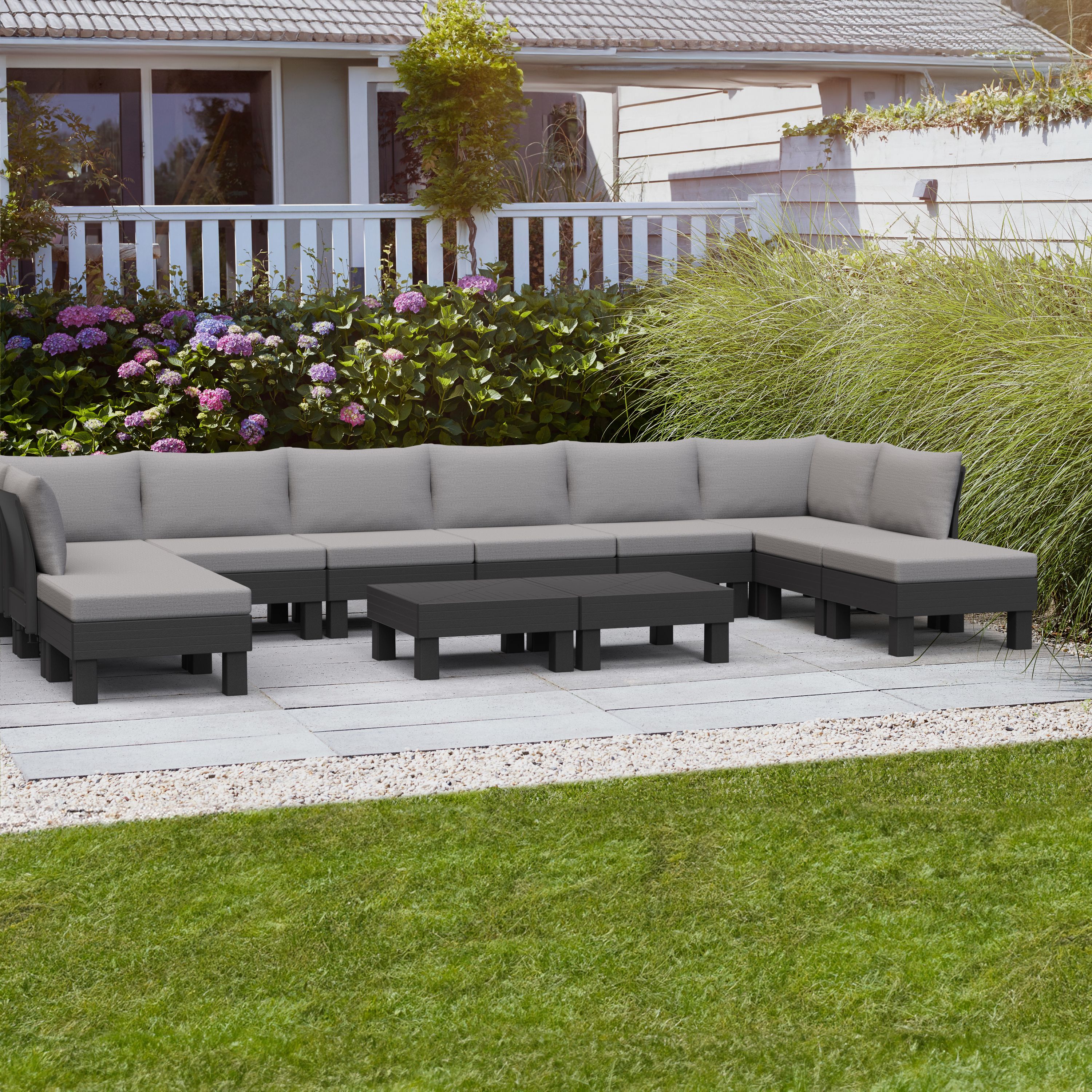 Keter Elements Matt Grey 10 Seater Modular Balcony set