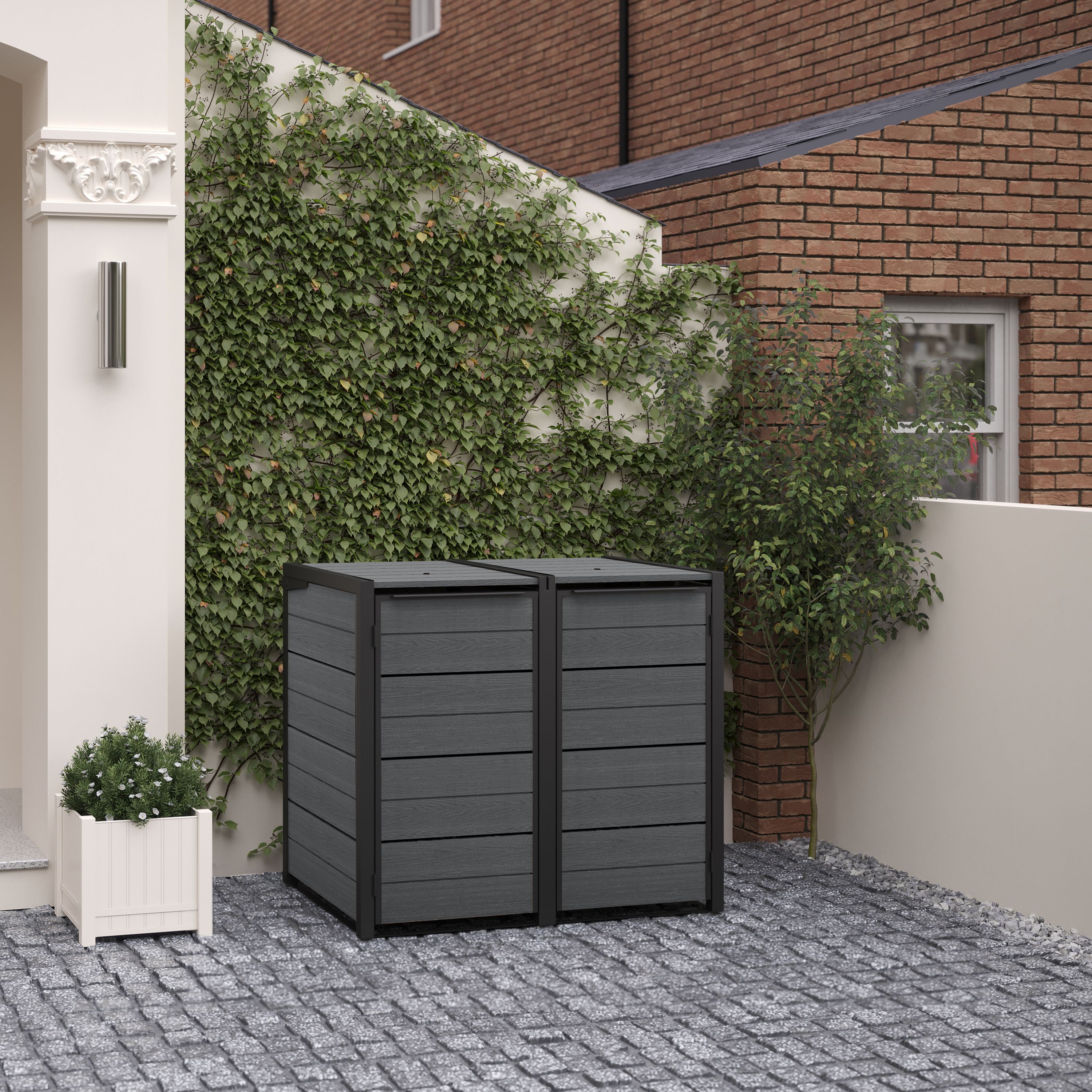 Luxus Keter Mulltonnenbox 2x 240 L Bild