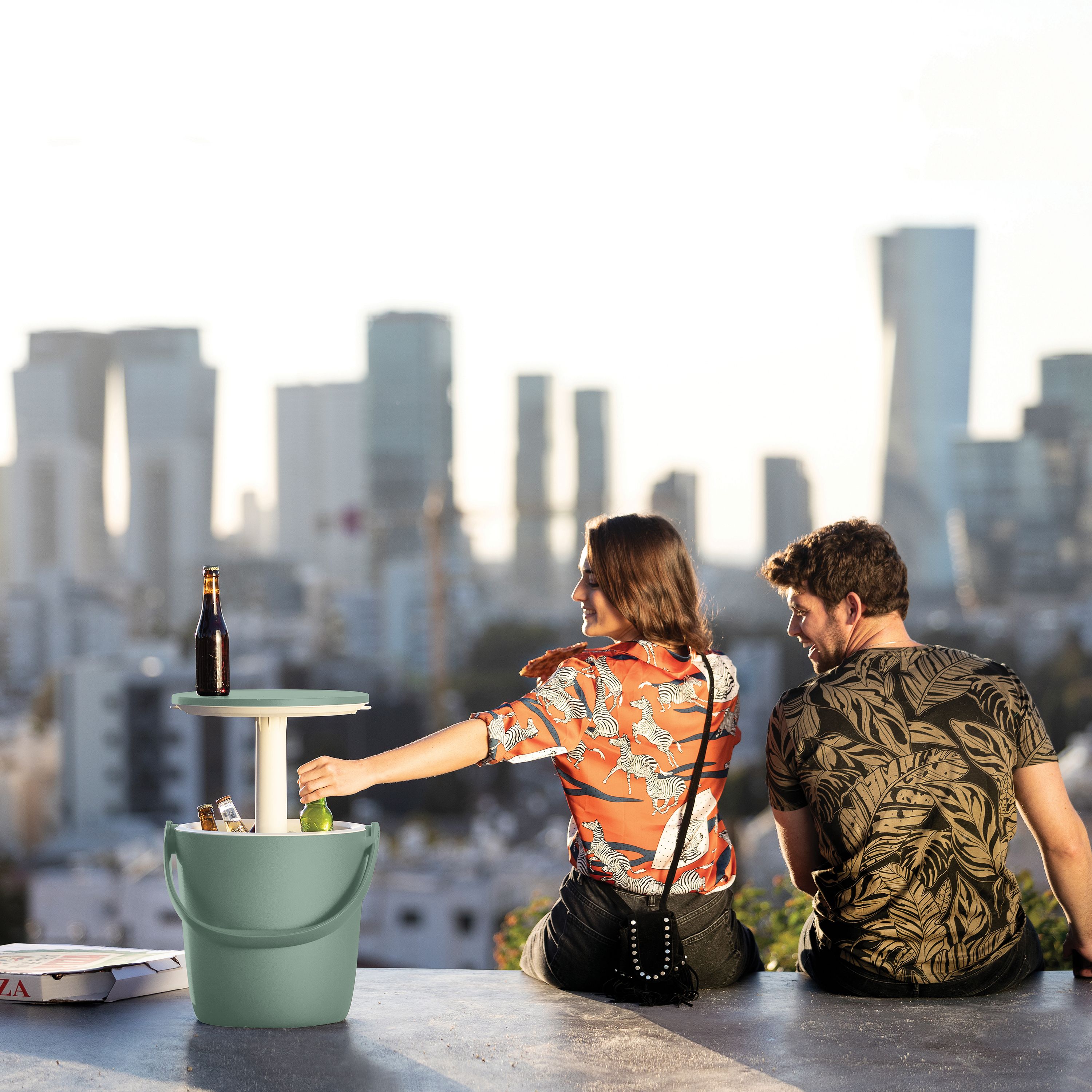 Keter Go Bar Vintage green Plastic Cool stool