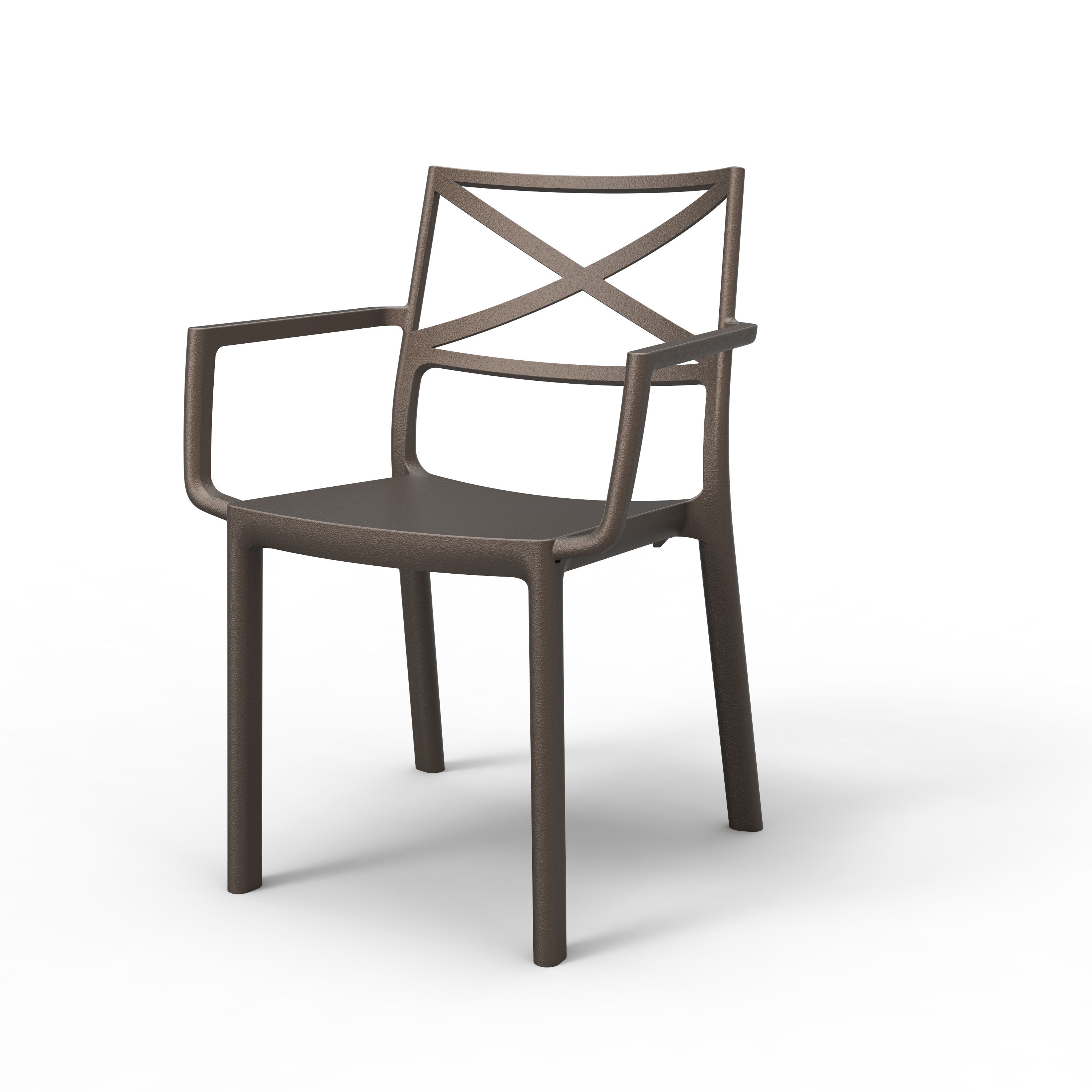 Keter Metalix Grey Plastic Chair, Set of 6