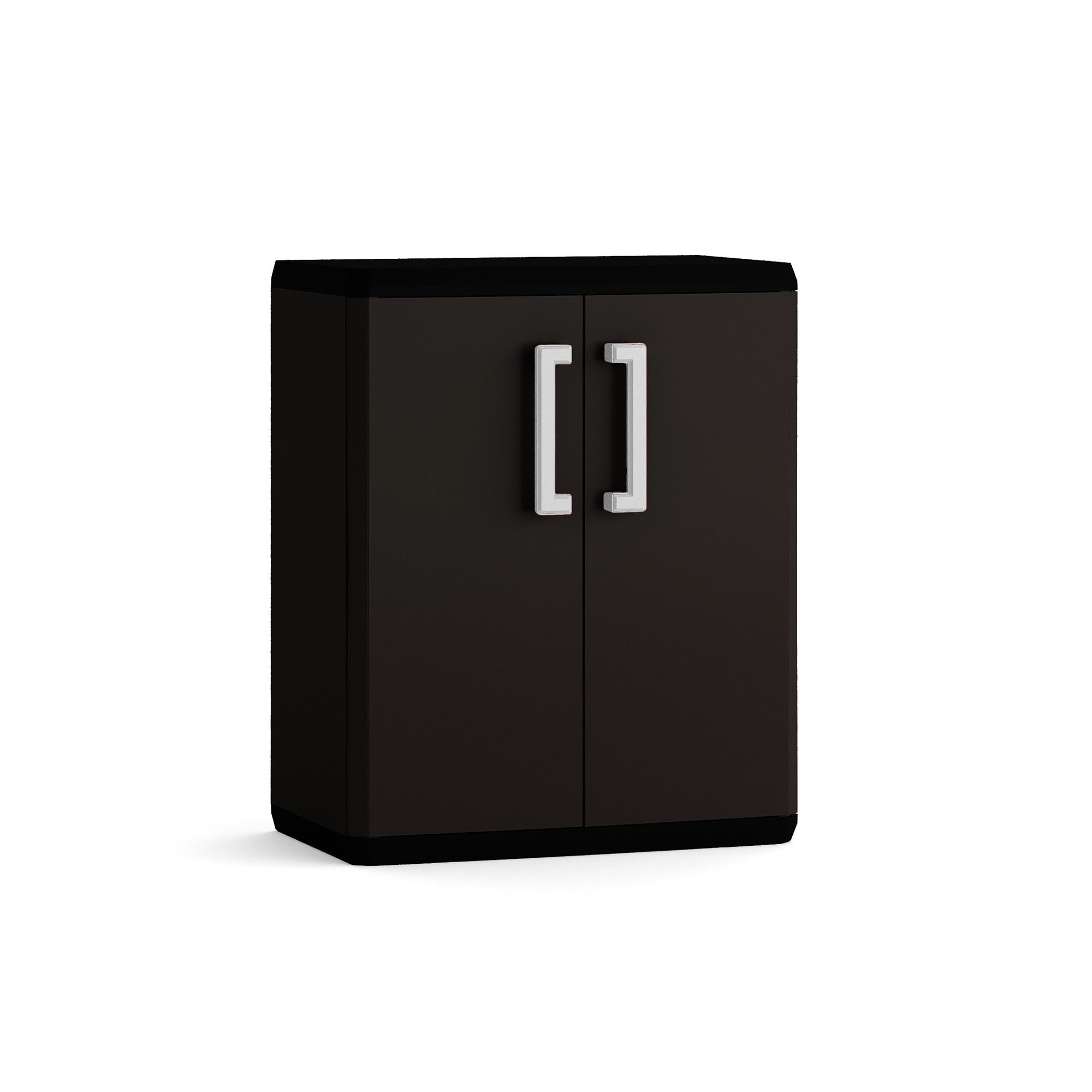 Keter Quadra 1 shelf Black Short Utility Storage cabinet (H)83cm x (W ...