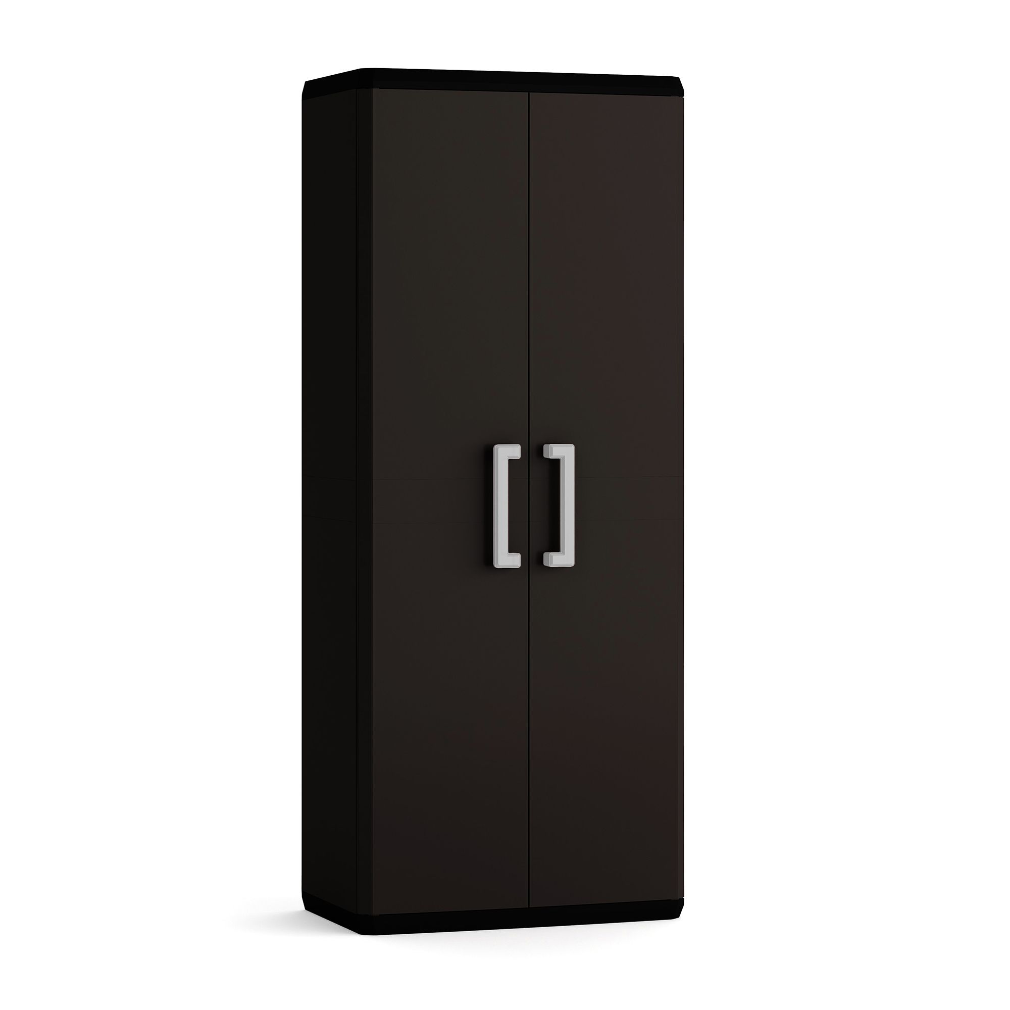 Keter Quadra 3 shelf Black Tall Utility Storage cabinet (H)166cm x (W ...