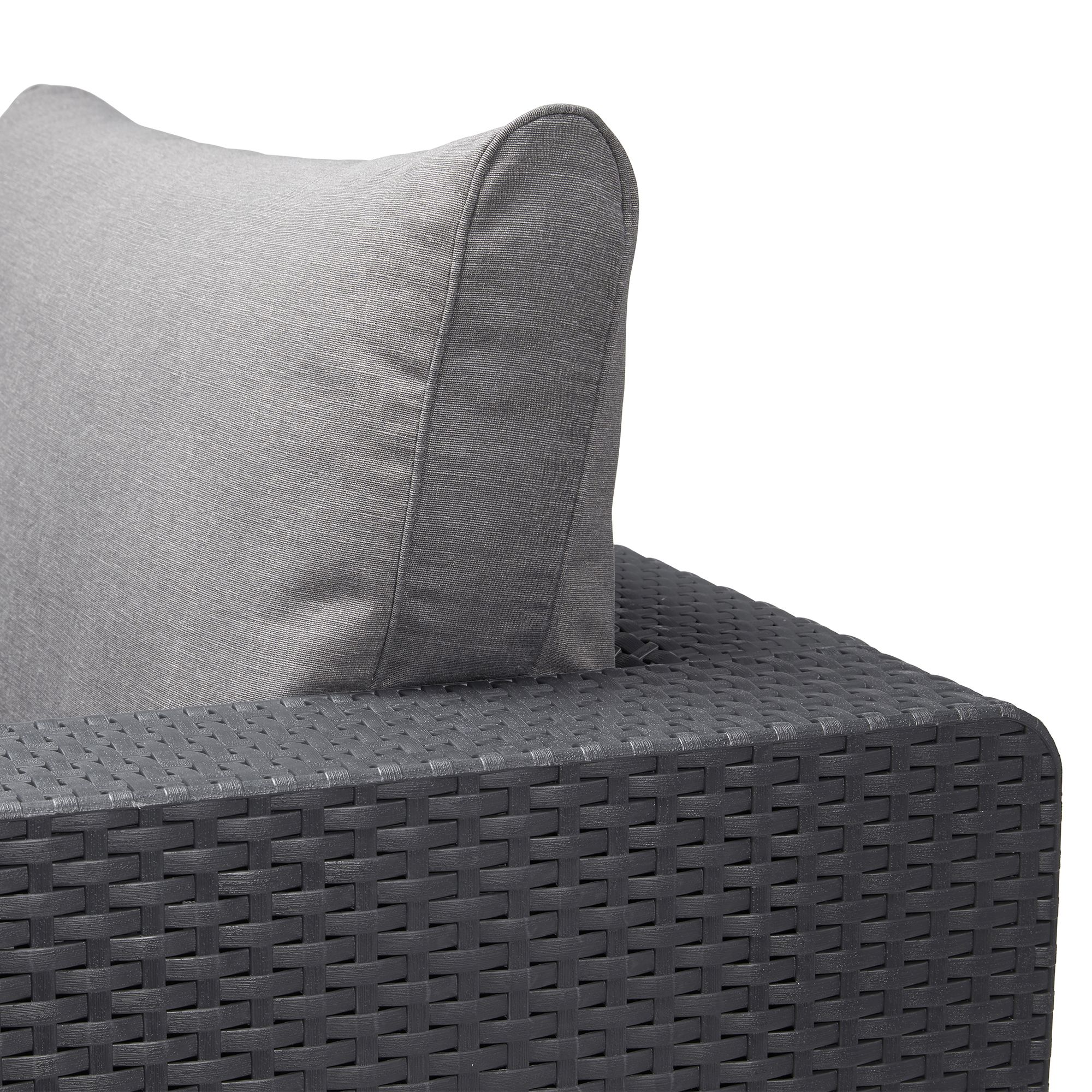 Keter Salta Graphite Grey Rattan effect Resin 5 Seater Garden furniture set