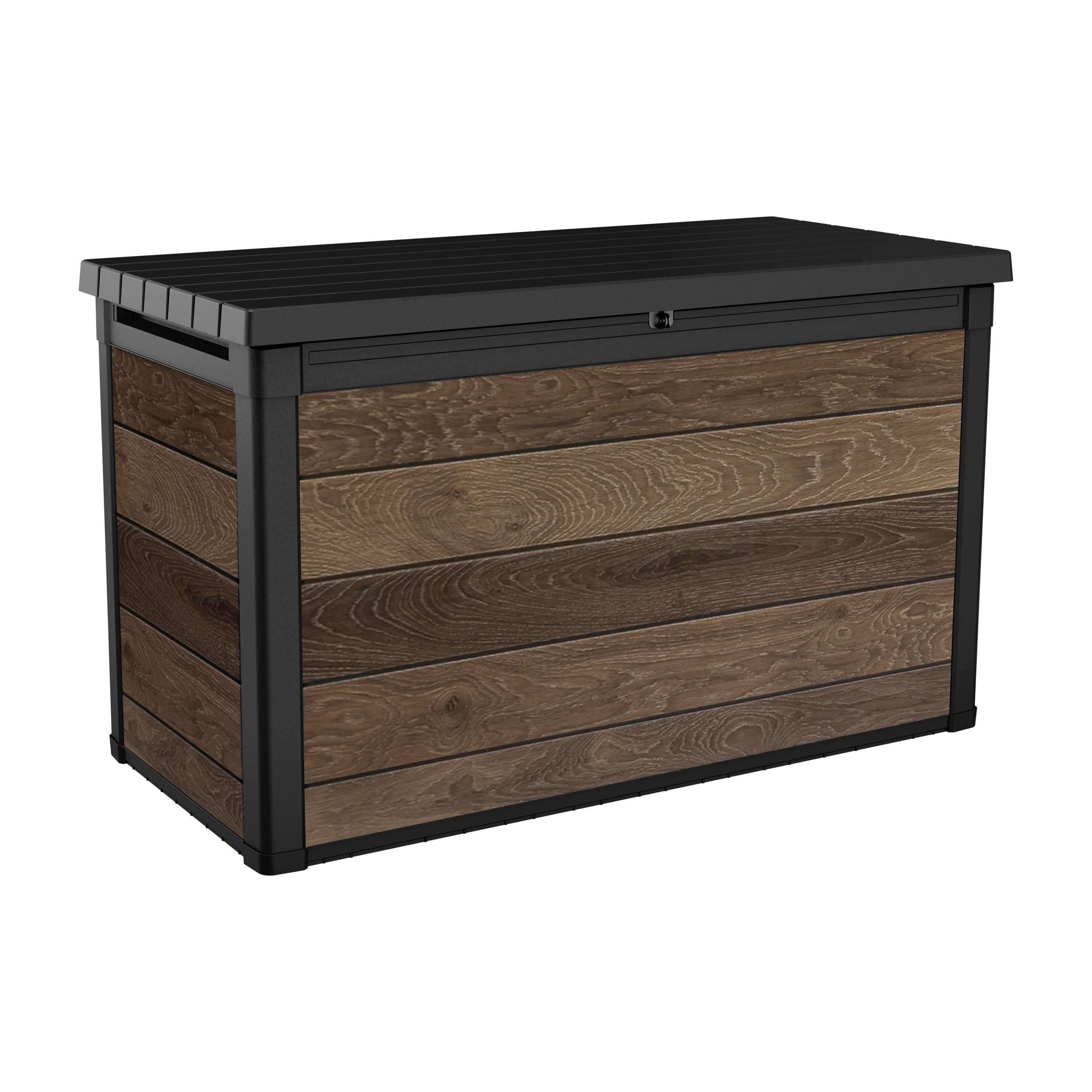 Keter Signature Decocoat Walnut 757L Garden storage box 5x2 ft (H)900mm ...