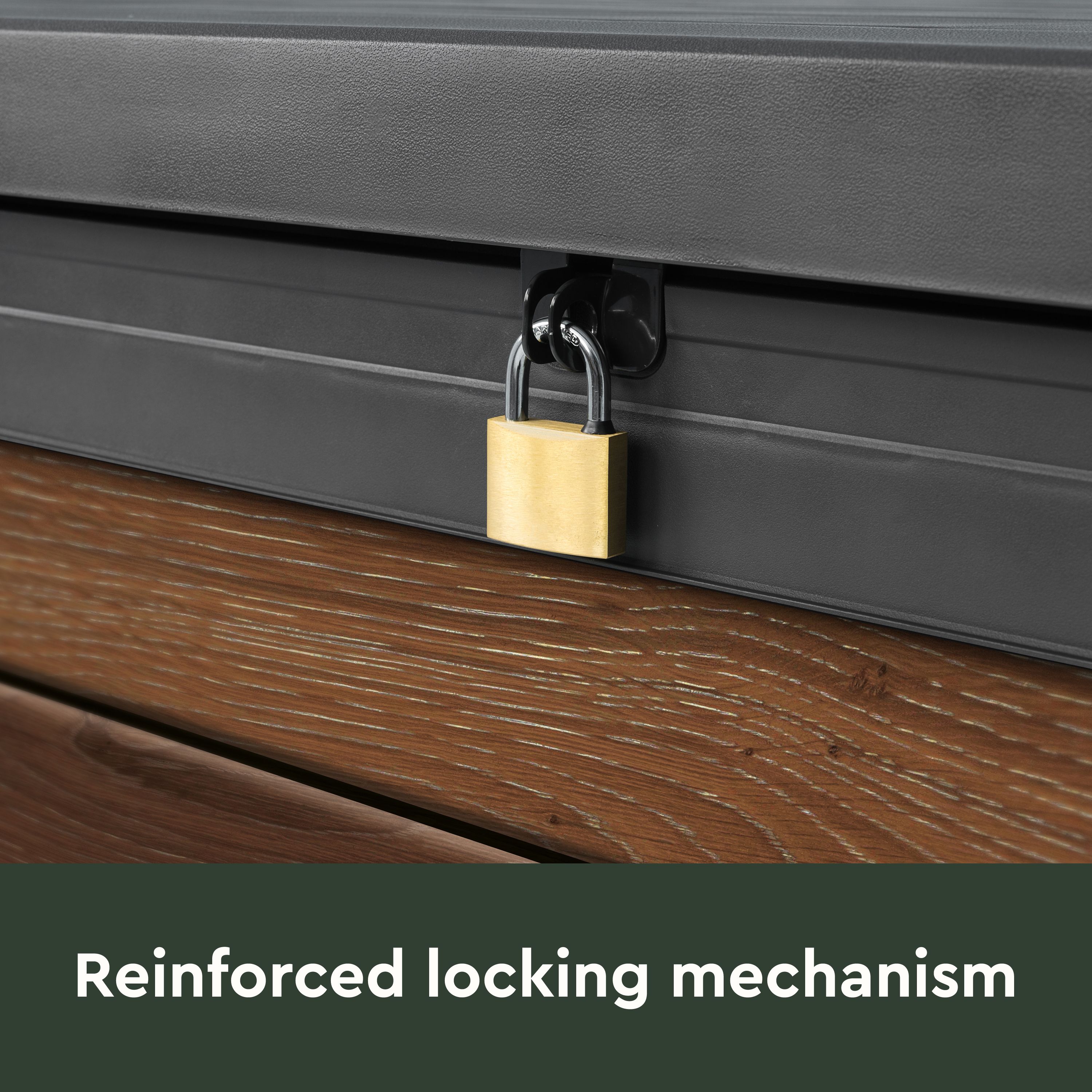 Keter Signature Decocoat Walnut 757L Garden storage box 5x2 ft (H)900mm ...