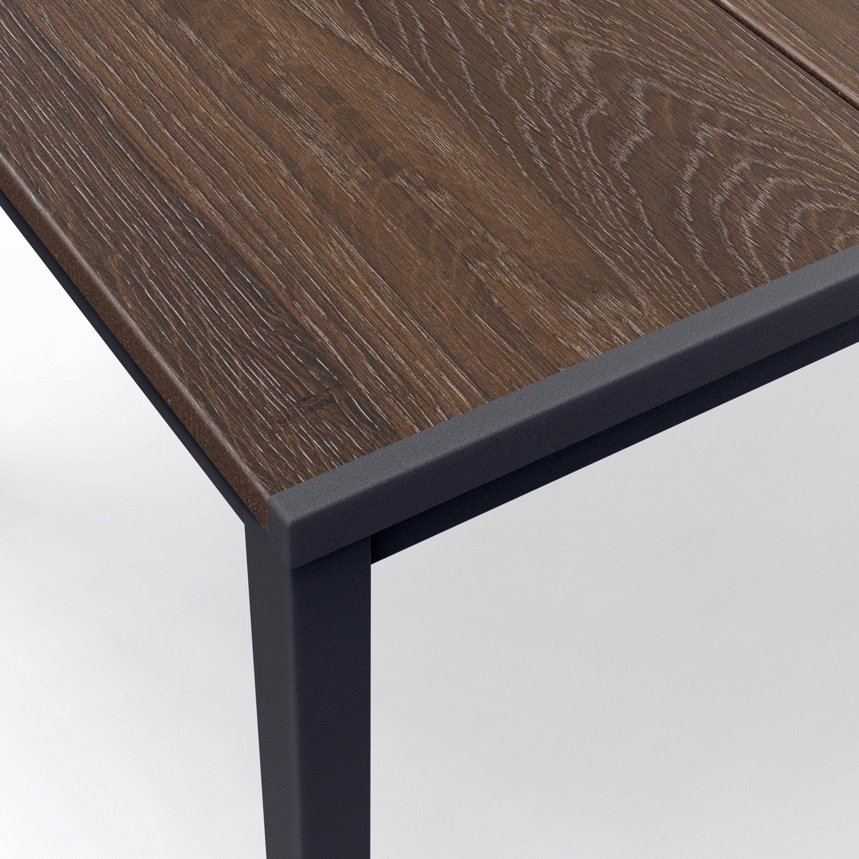 Keter Signature Porto Plastic Walnut brown Rectangular Dining table 1.6m