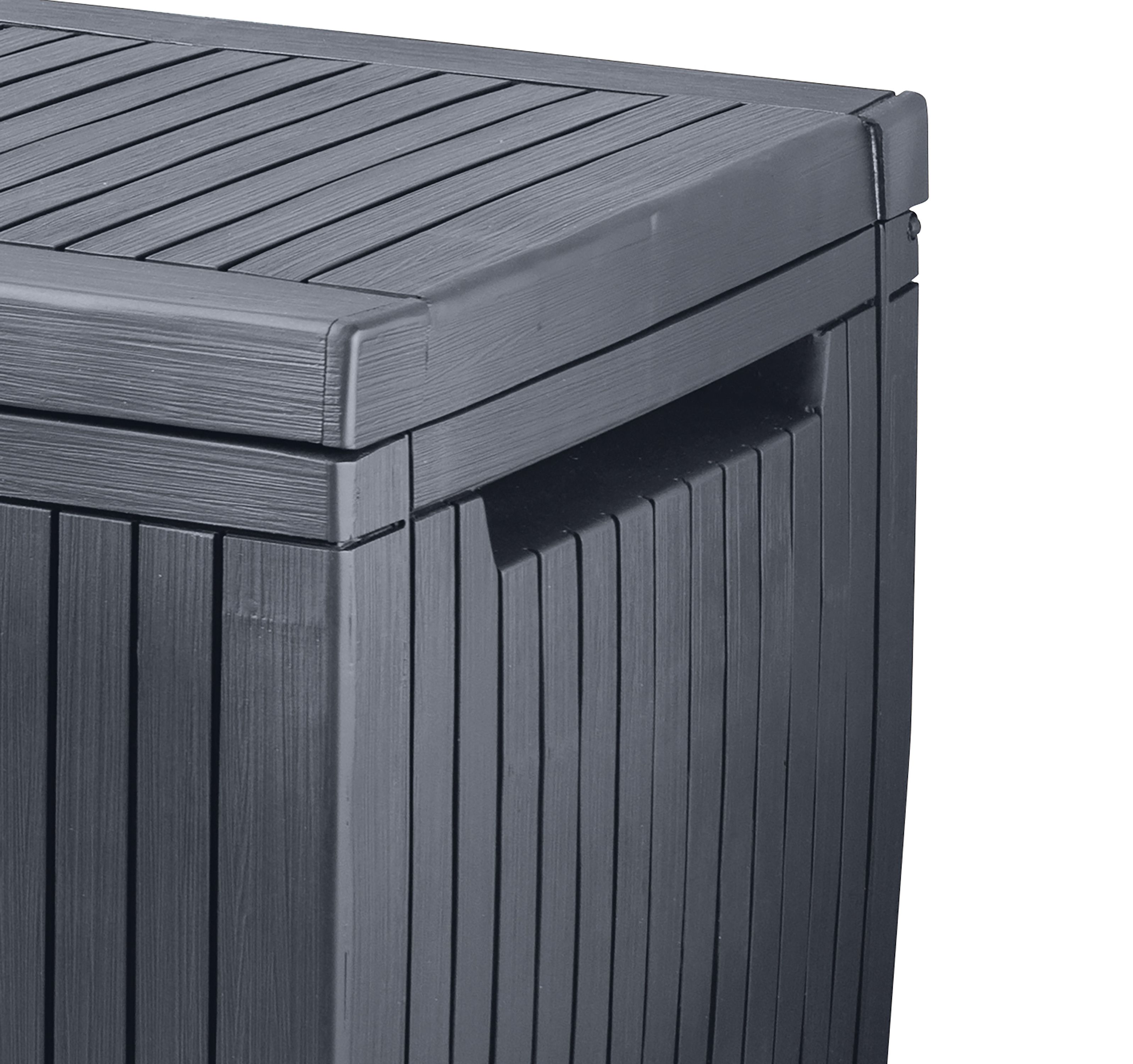 Keter Springwood Anthracite 305l Garden storage box (H)570mm (W)1230mm