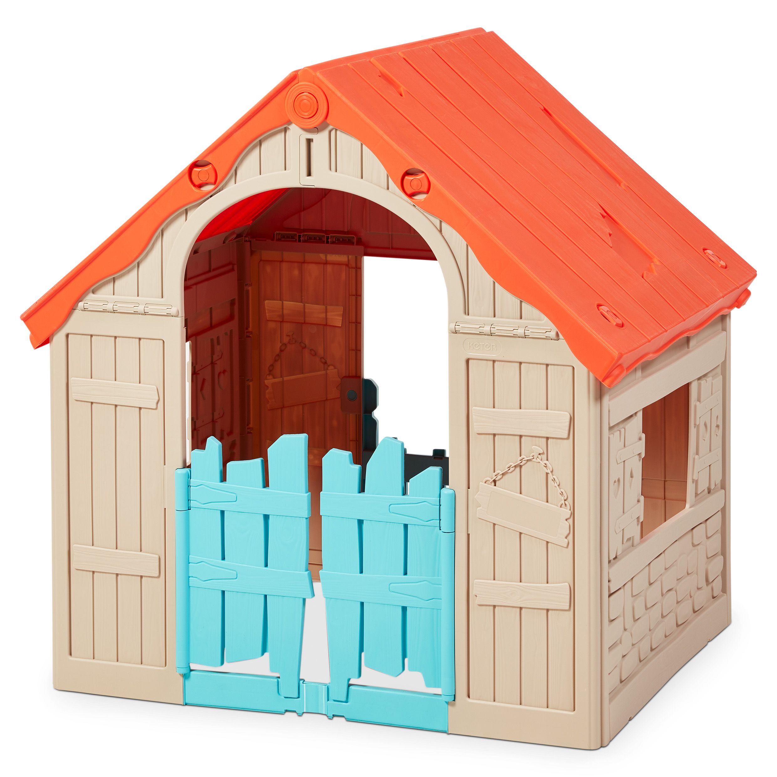 Keter Wonderfold Polypropylene Beige, blue & red Playhouse