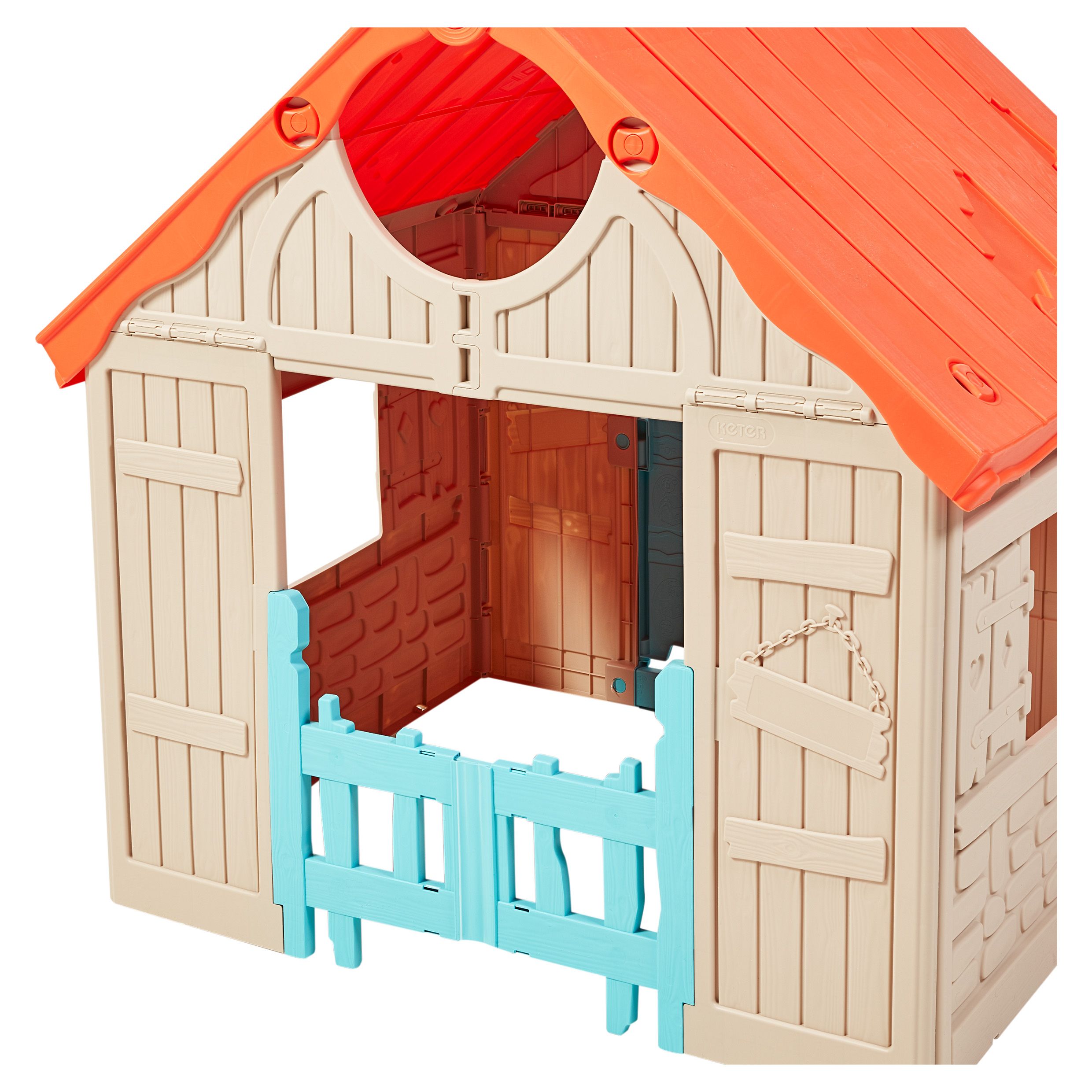 Keter Wonderfold Polypropylene Beige, blue & red Playhouse