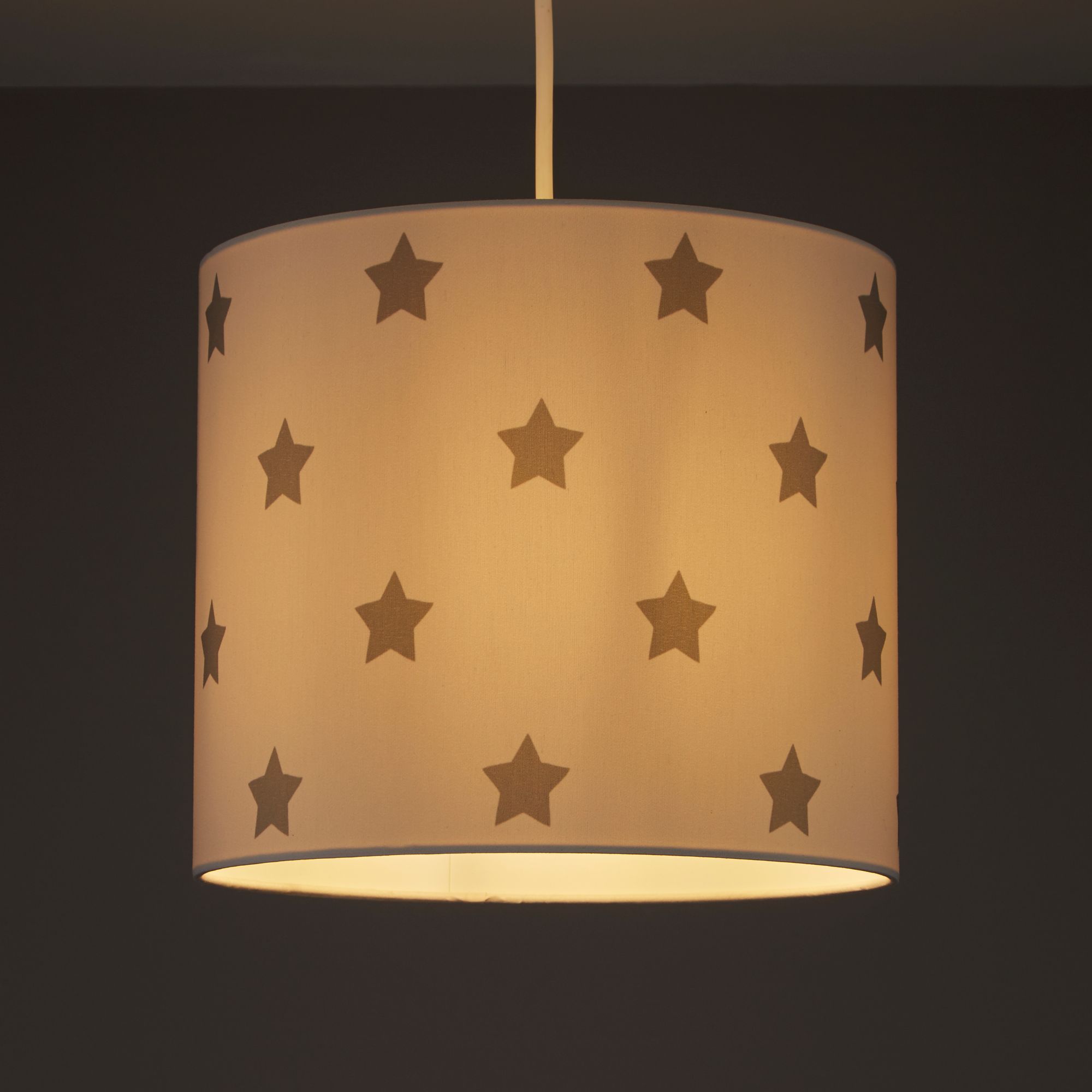 Kids Colours Stars Grey & white Light shade (D)25cm