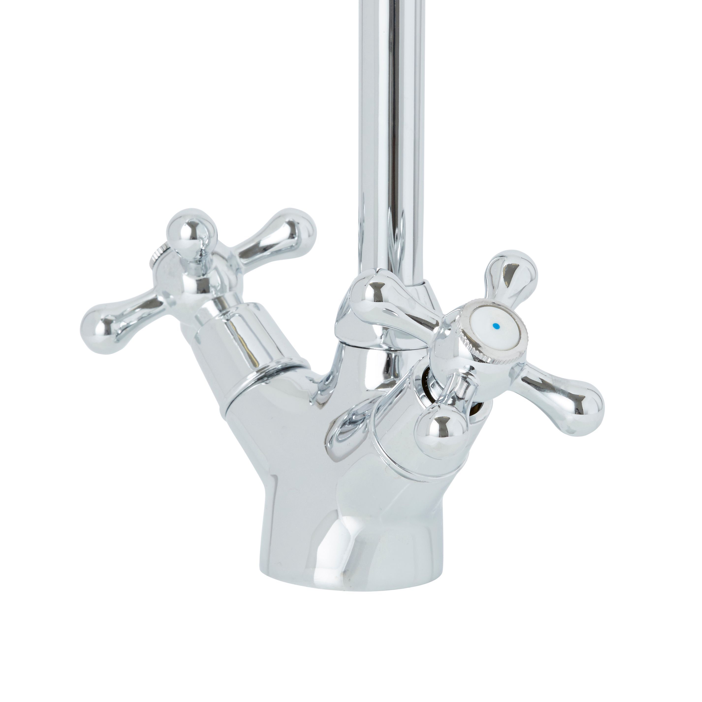 Kidson Chrome effect Kitchen Twin lever Tap | DIY at B&Q