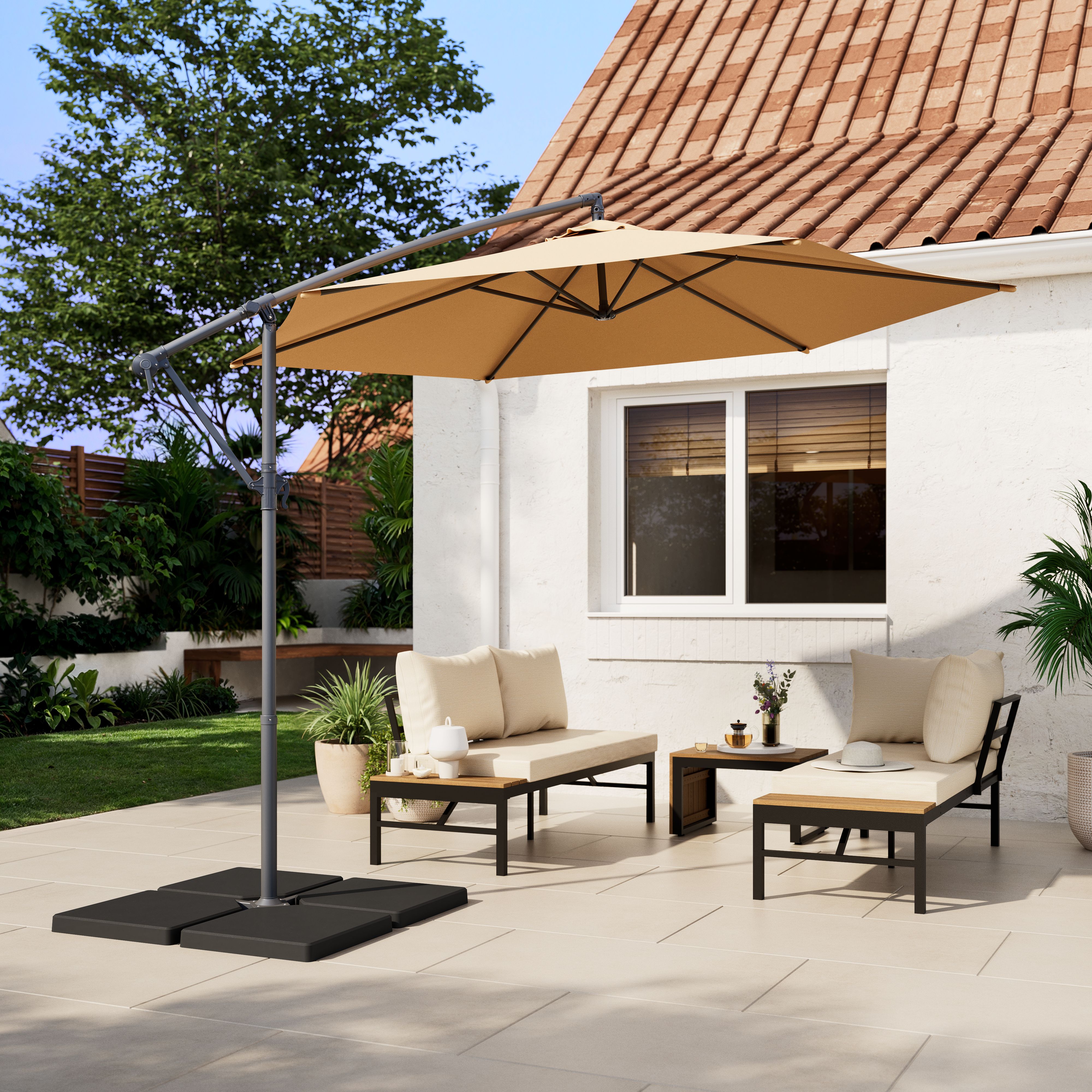 Kigali (H) 2.52m Lark Overhanging parasol