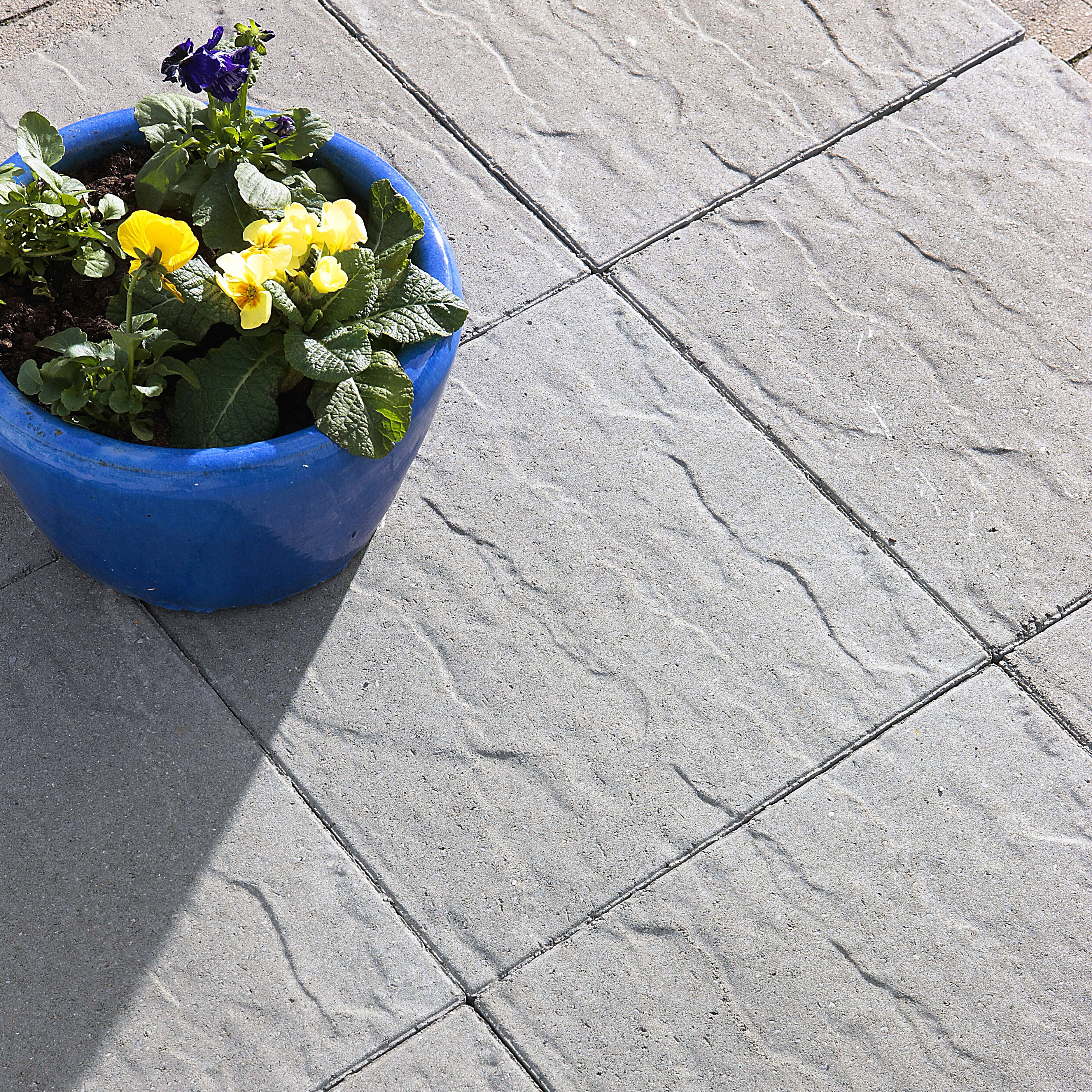 Kilsaran Cashel Grey Natural stone Paving slab (L)400mm (W)400mm