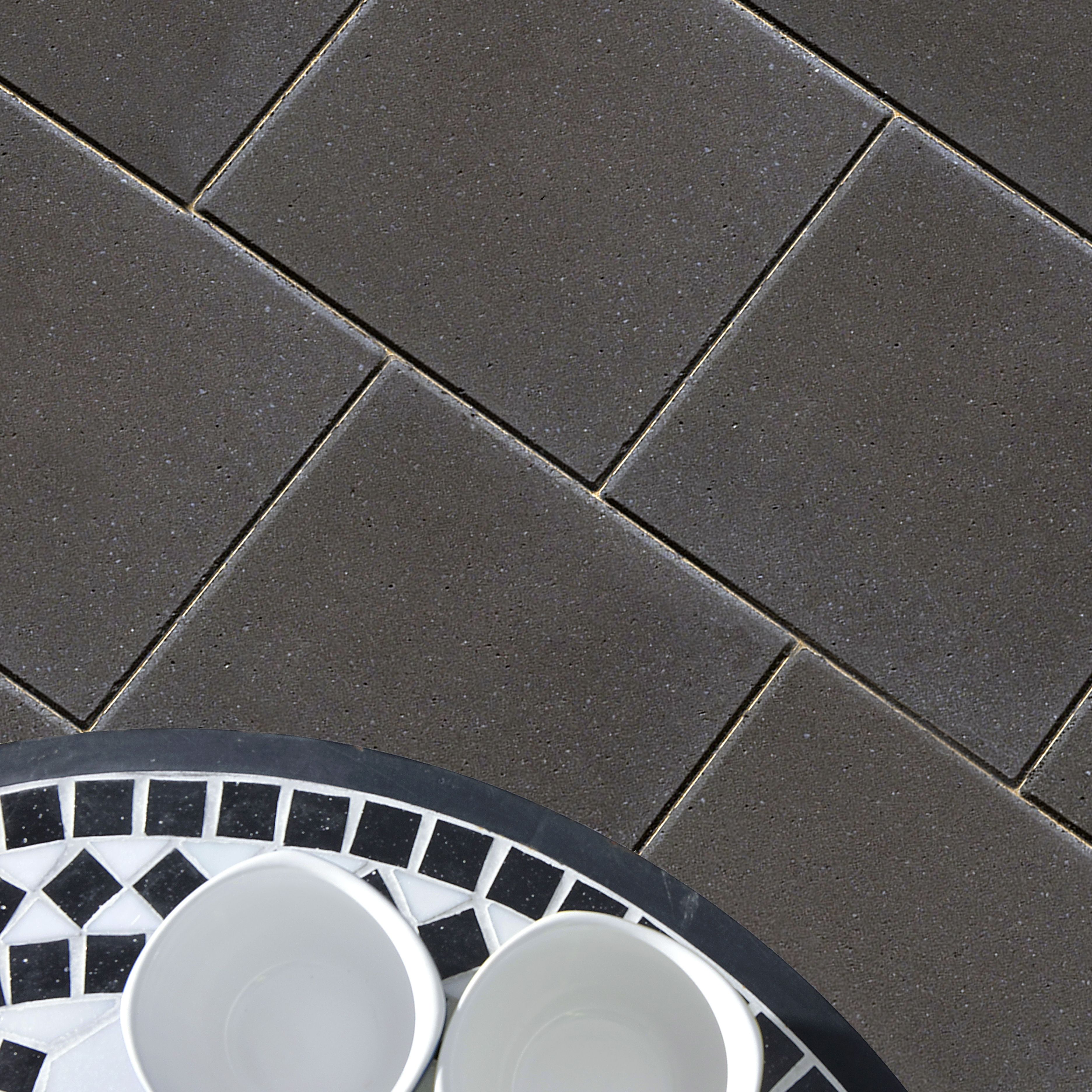 Kilsaran Classic Charcoal Concrete Paving slab (L)400mm (W)400mm