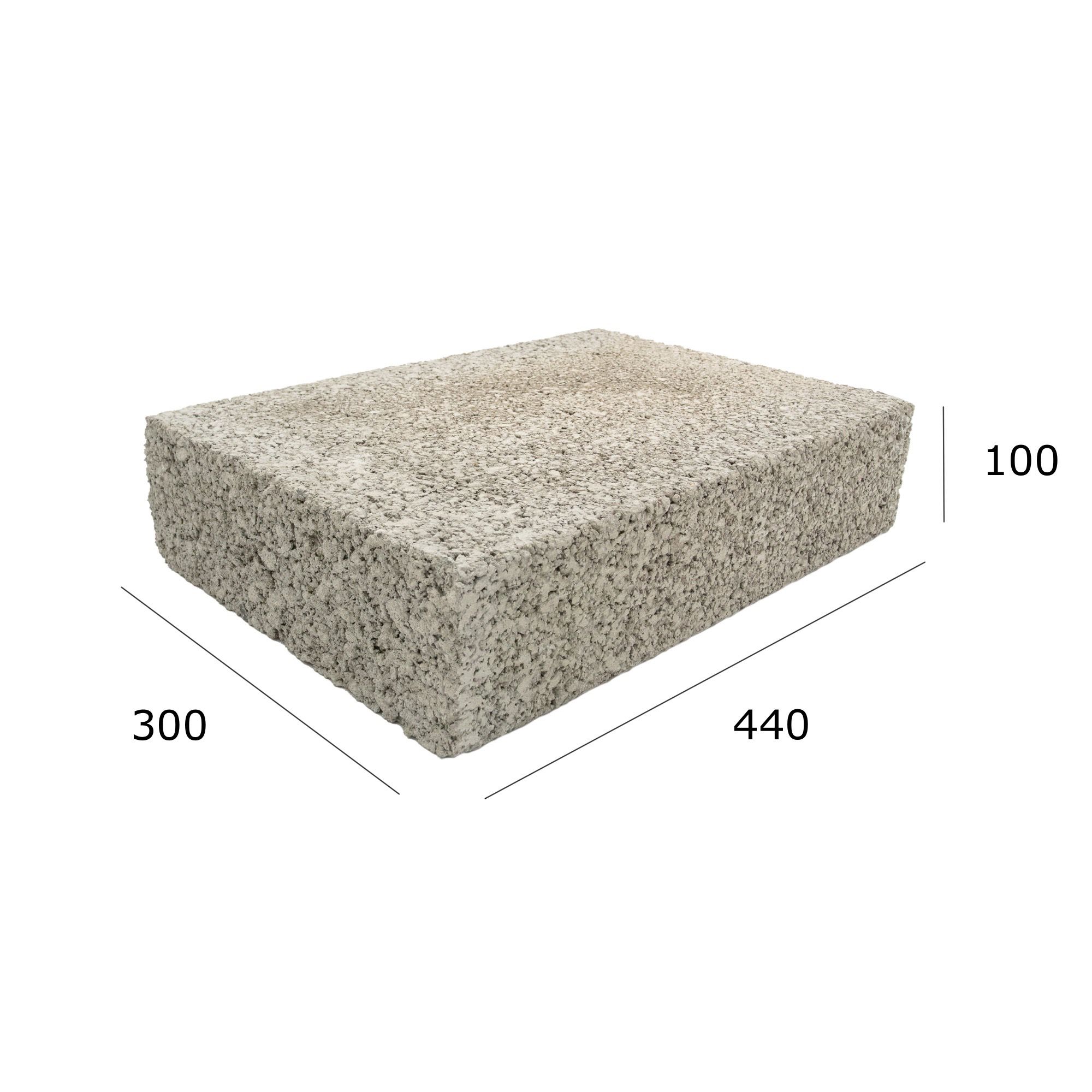 Kilsaran Solid Common Texture Concrete block (L)440mm (W)300mm (H)100mm | DIY at B&Q