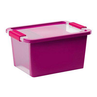 Kis Bi box Purple 11L Plastic Stackable Storage box & Integrated lid ...