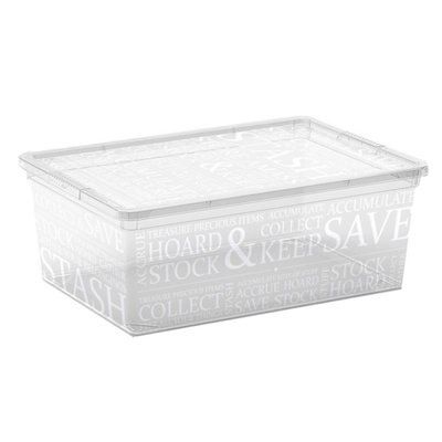 Kis Clear 18L Stackable Storage box & Integrated lid