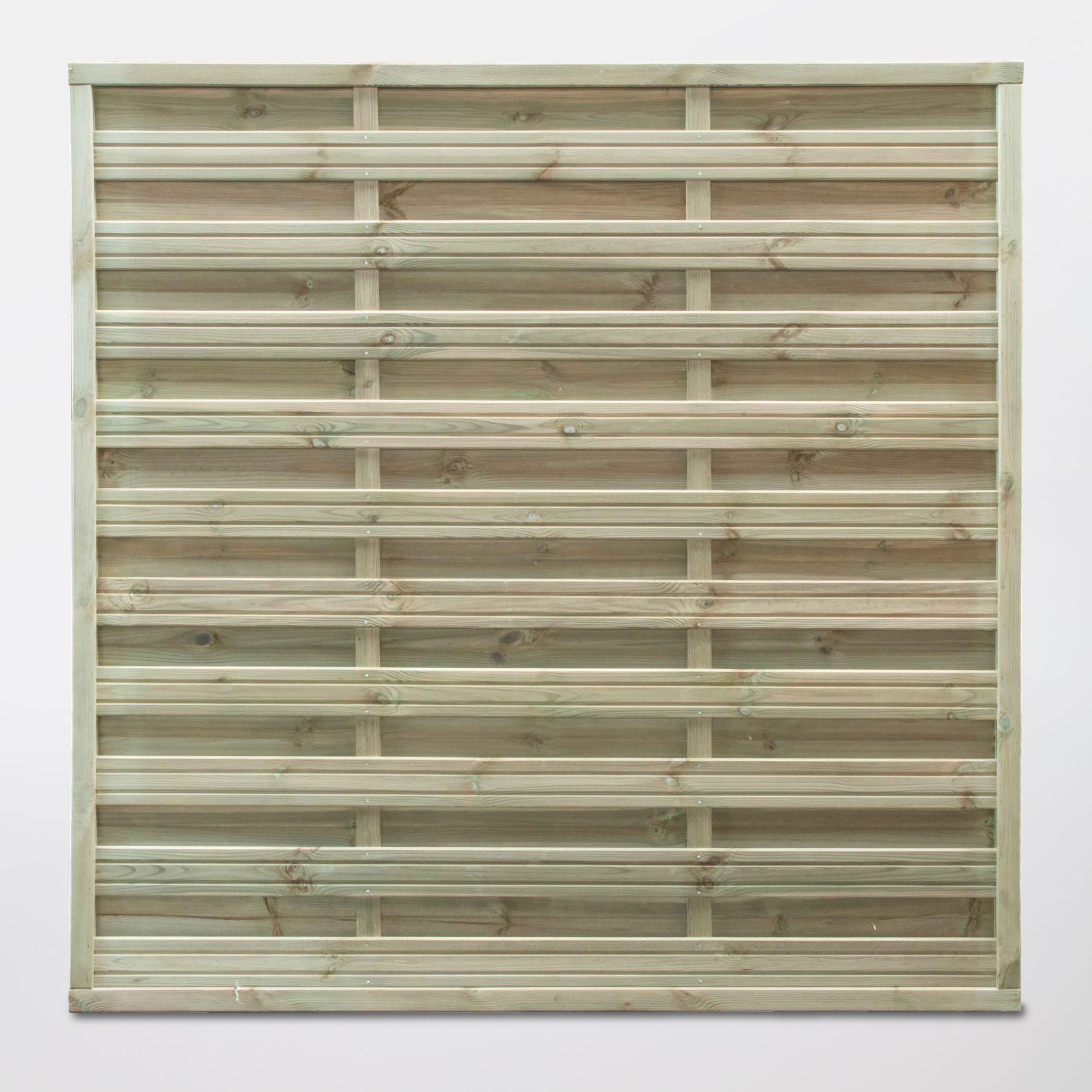 Klikstrom Douro Traditional Pressure treated Brown Wooden Fence panel ...