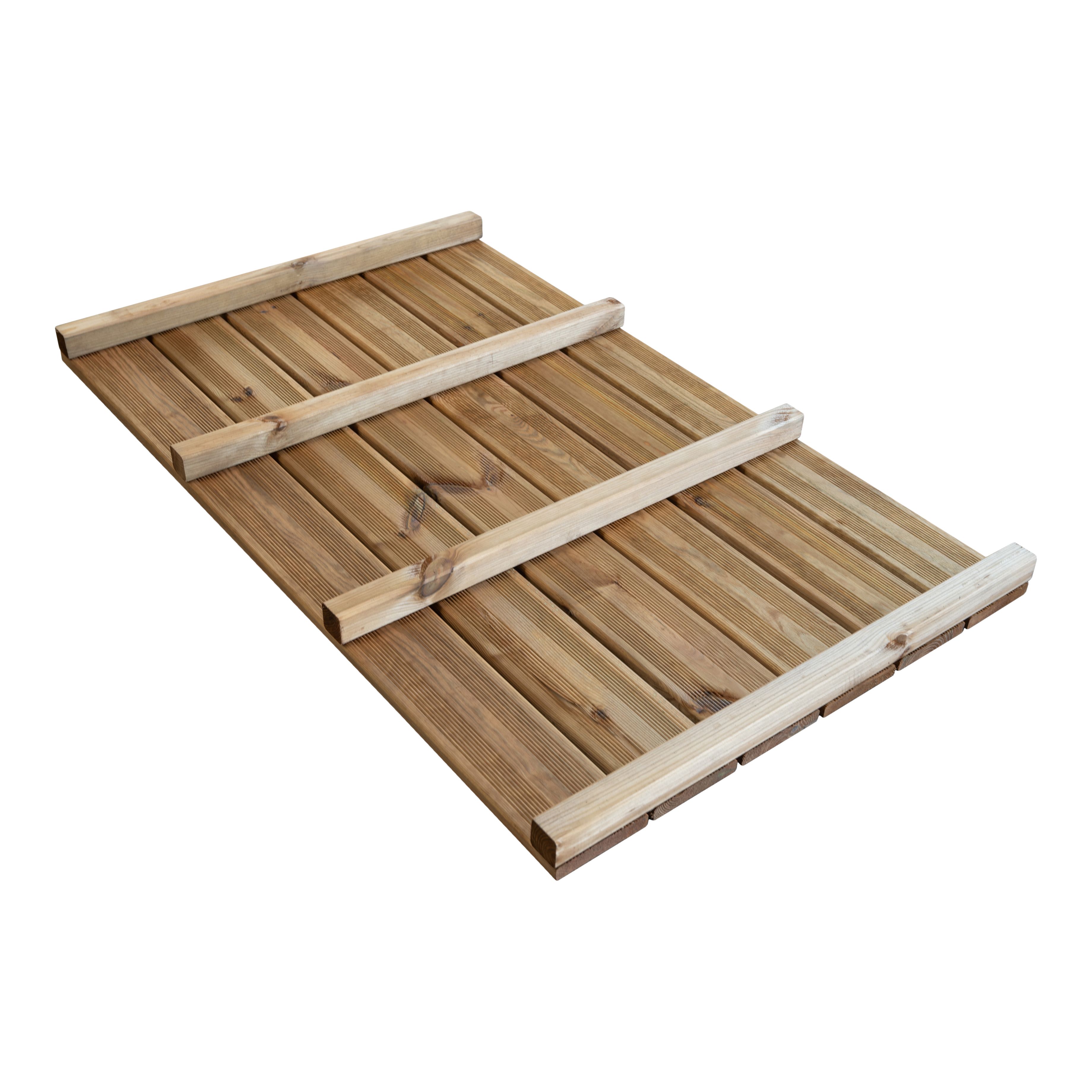 Klikstrom Halden Brown Pine Deck tile (L)120cm (W)75cm (T)61mm