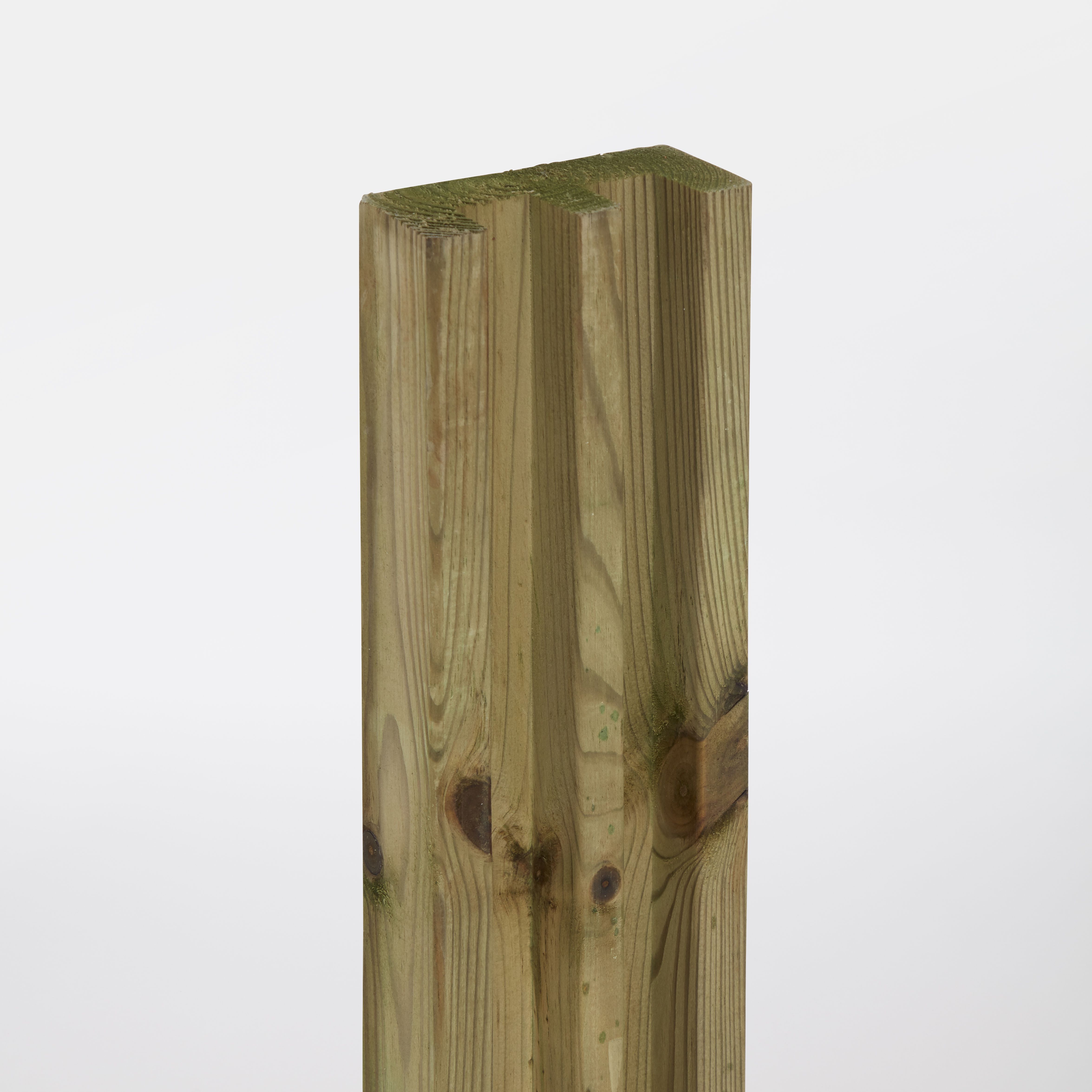 Klikstrom Lemhi Slotted W-shaped Wooden Fence post (H)2.4m (W)90mm