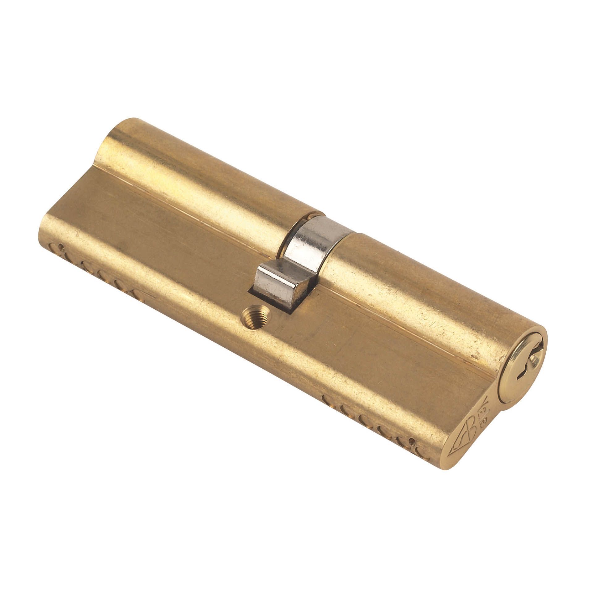 KM series Brass effect Single Euro Cylinder lock, (L)95mm (W)17mm | DIY ...