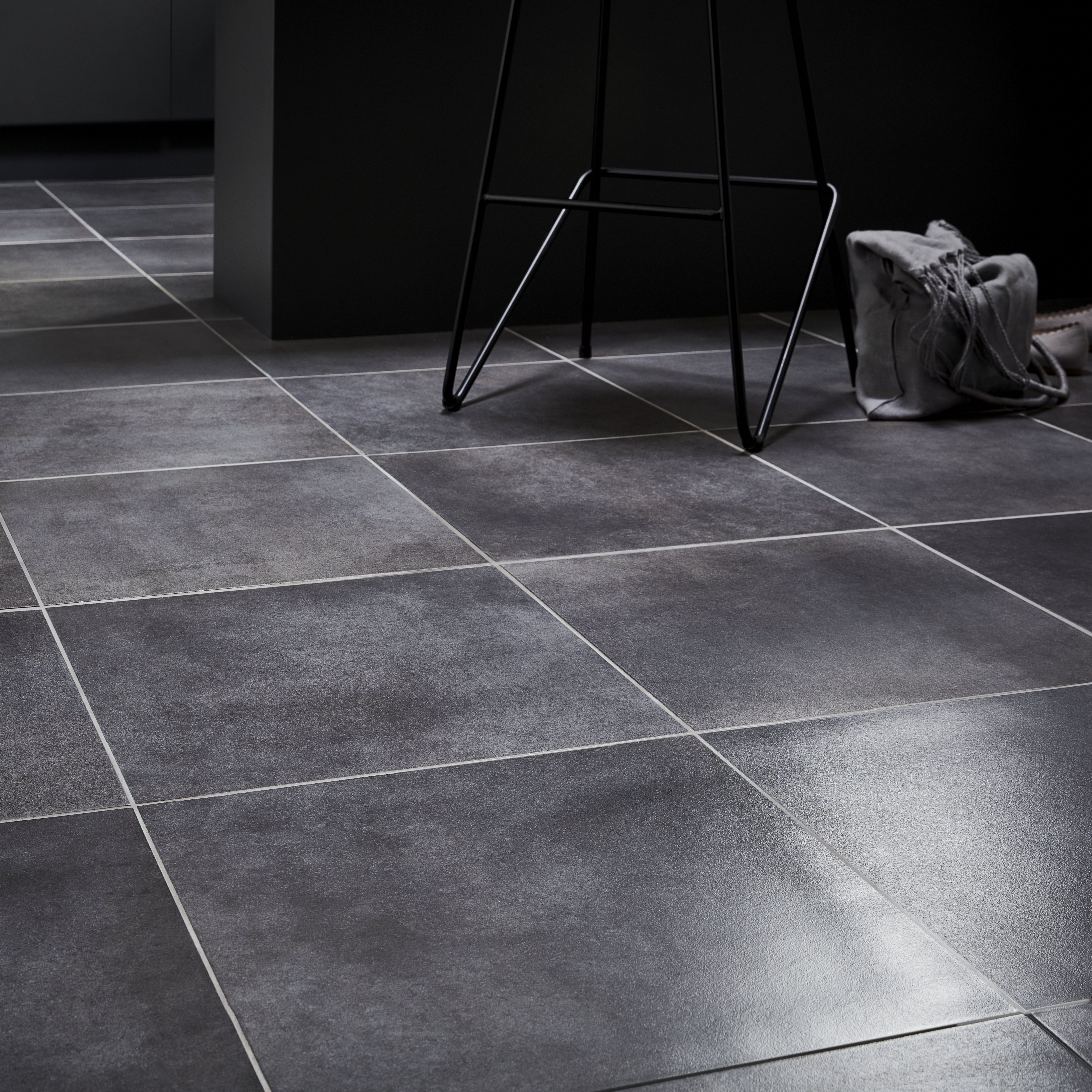 Konkrete Anthracite Matt Modern Concrete effect Porcelain Wall & floor ...