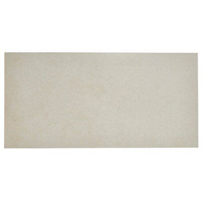 Konkrete Ivory Matt Modern Concrete effect Porcelain Floor Tile Sample ...