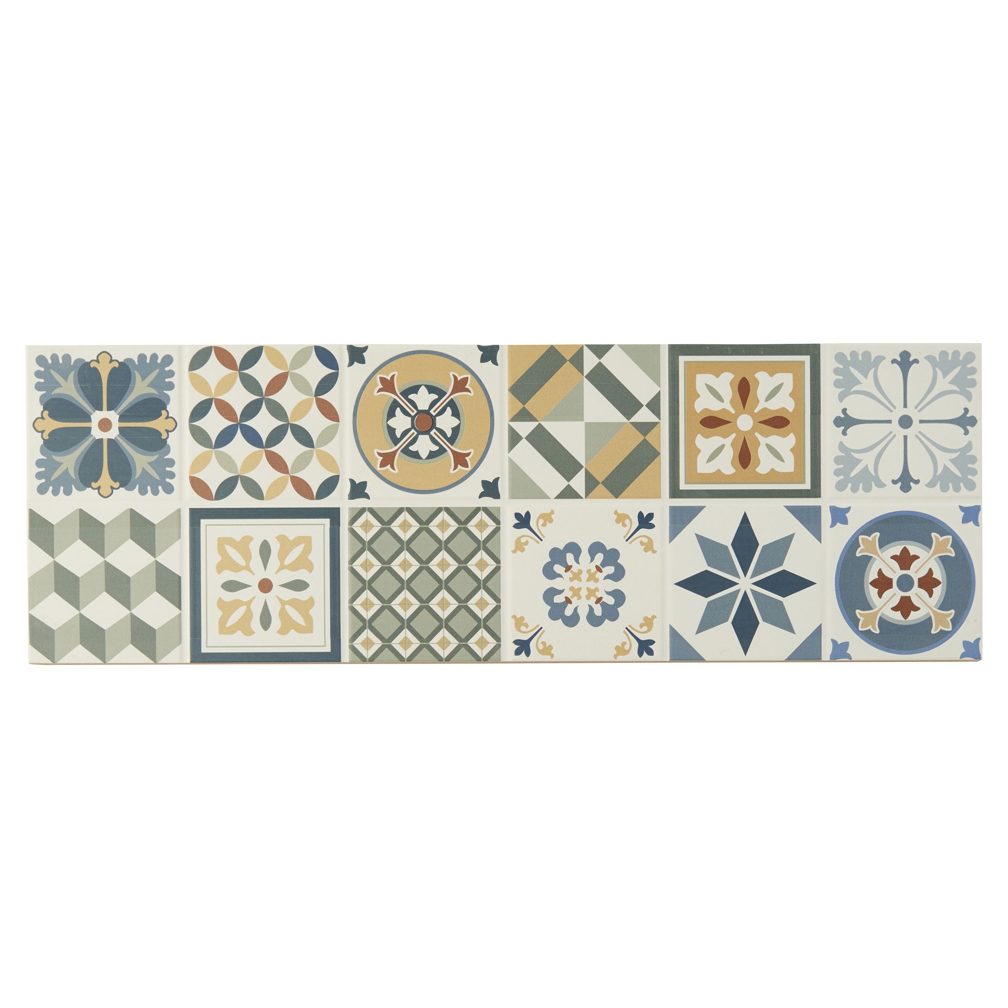 Konkrete Multicolour Matt Patchwork Ceramic Indoor Tile, Pack of 8, (L ...