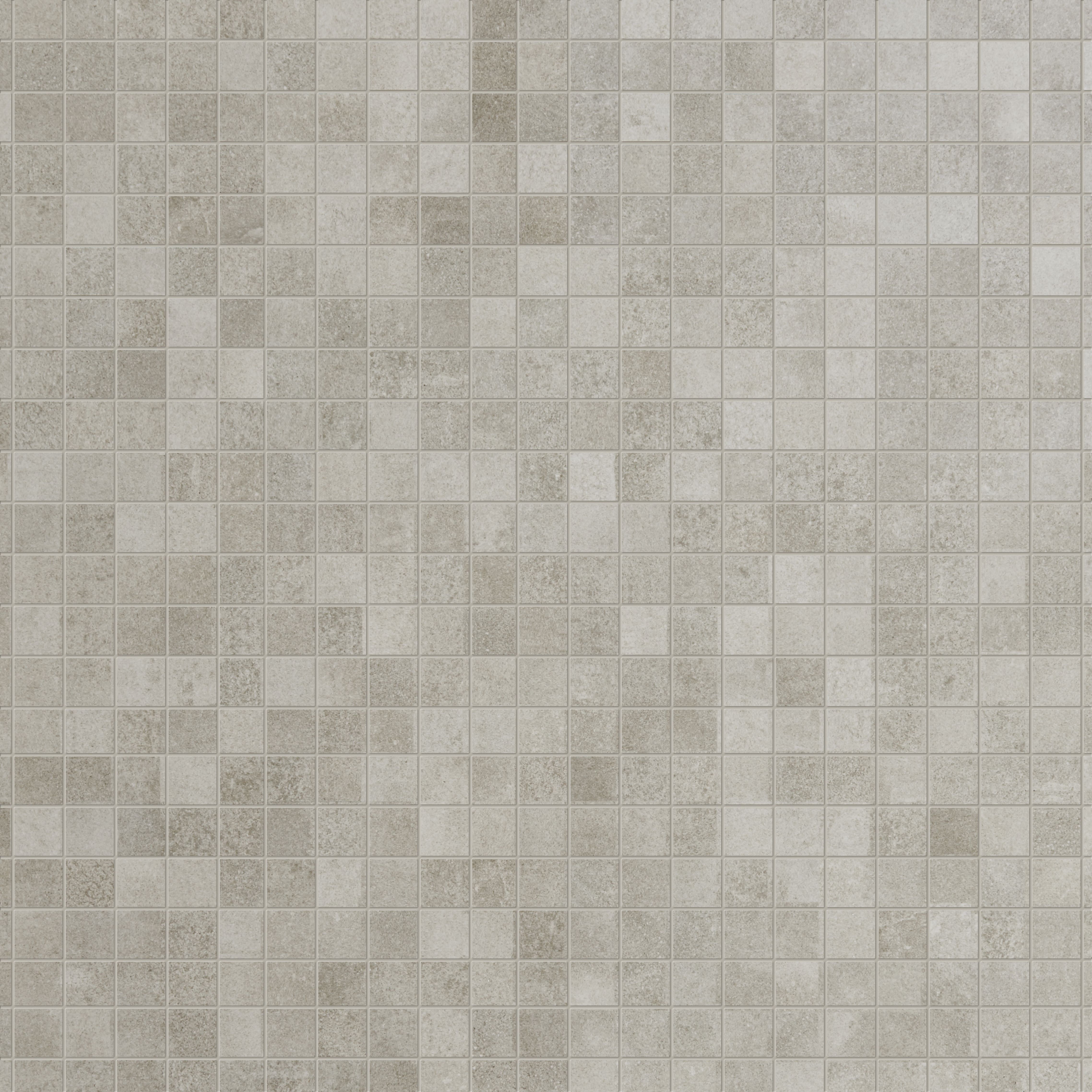 Kontainer Medium grey Matt Concrete effect Mosaic Porcelain 5x5 Mosaic ...