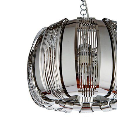 Kory Metal Chrome effect LED Ceiling light