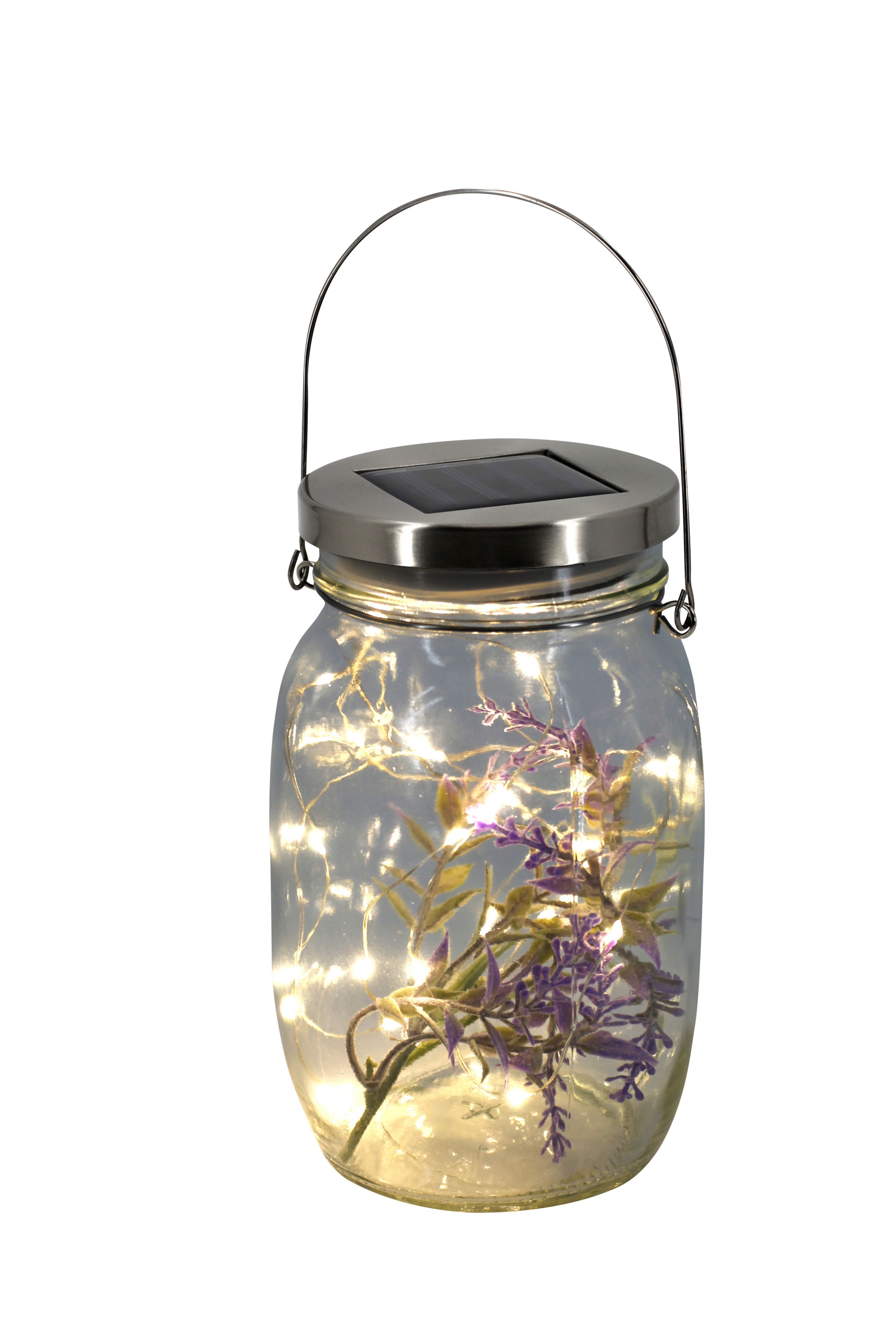 Kubija Clear Flower stem in jar Solar-powered Integrated LED Outdoor ...