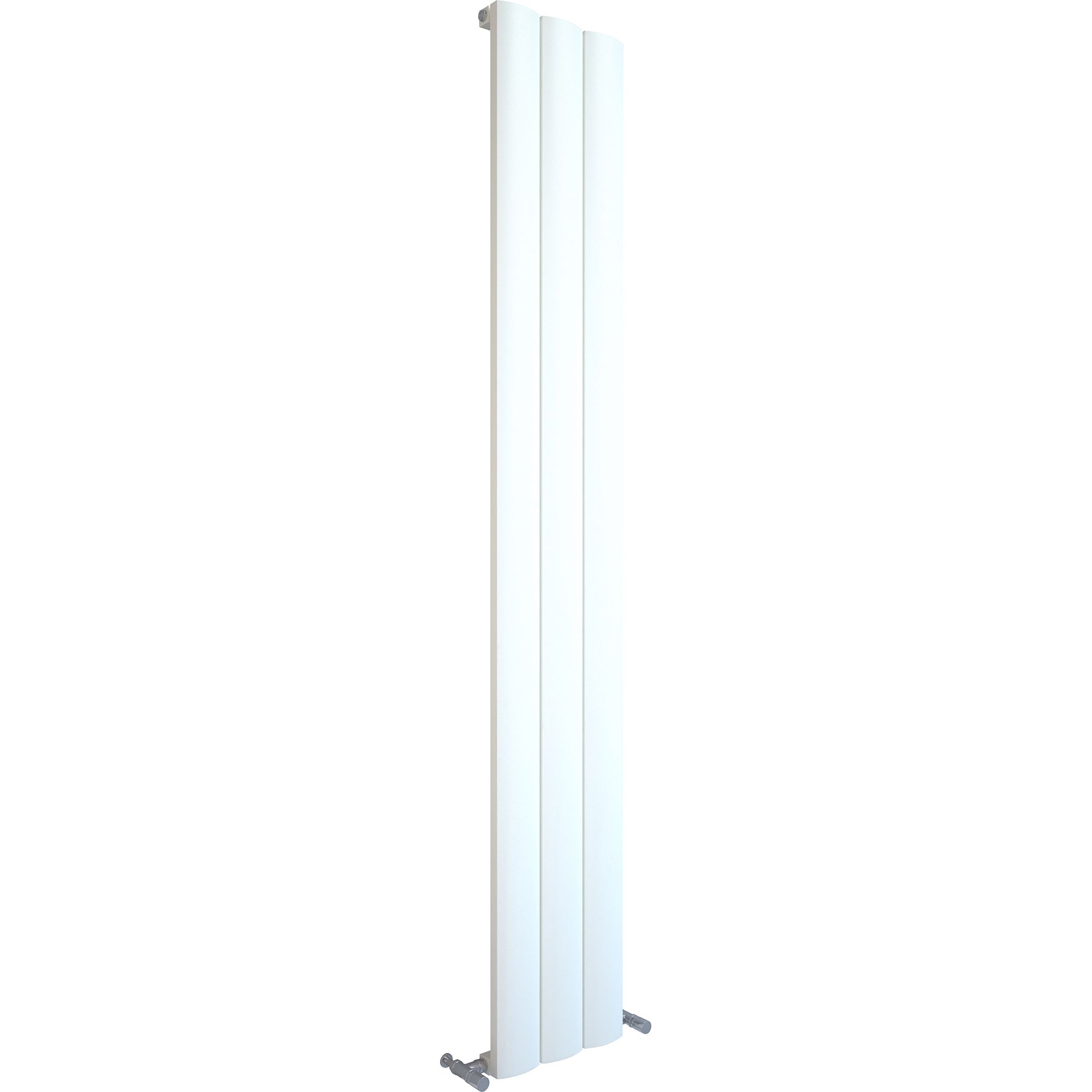 Kudox AluLite White Vertical Designer 2395BTU Radiator, (W)280mm x (H ...
