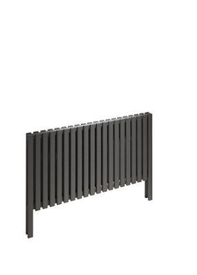 Kudox Axim Anthracite Horizontal Designer Radiator, (W)1180mm x (H)800mm
