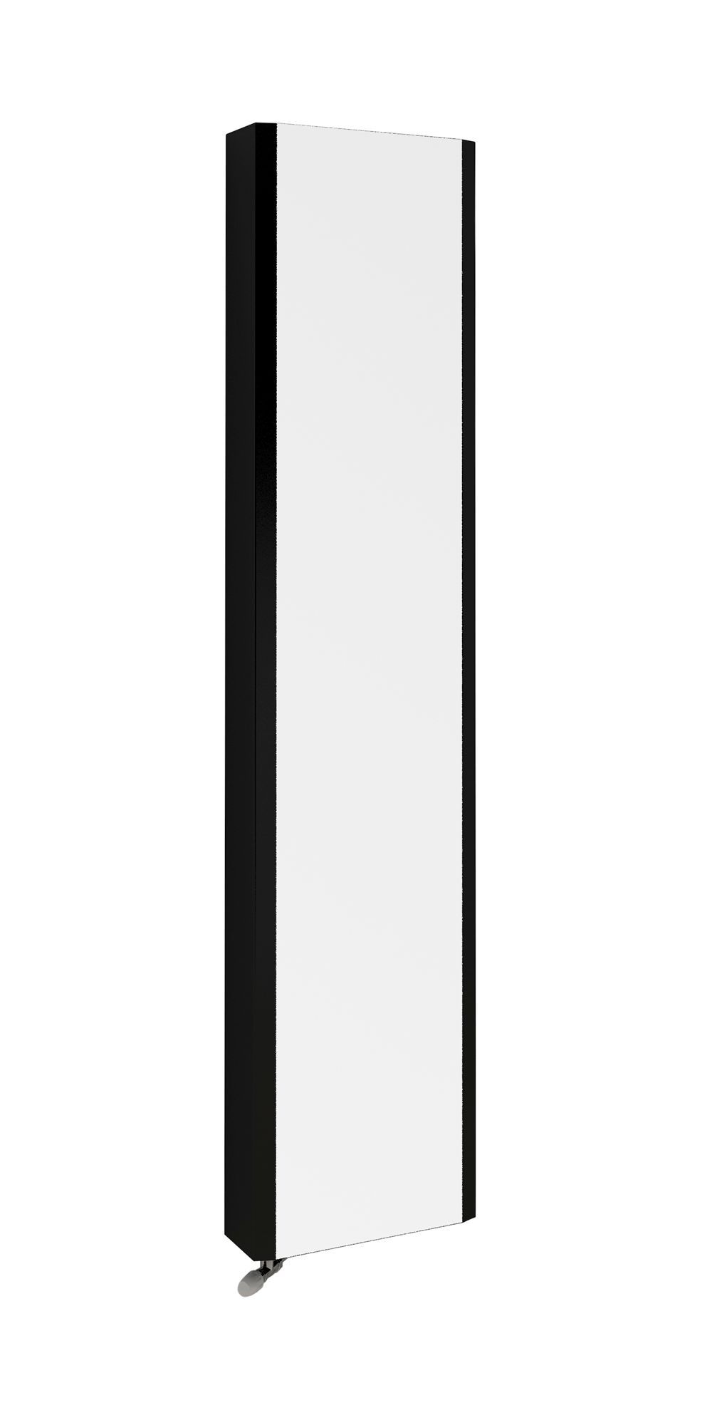 Kudox Cassano Mirror Black Vertical Designer Radiator, (W)400mm x (H ...