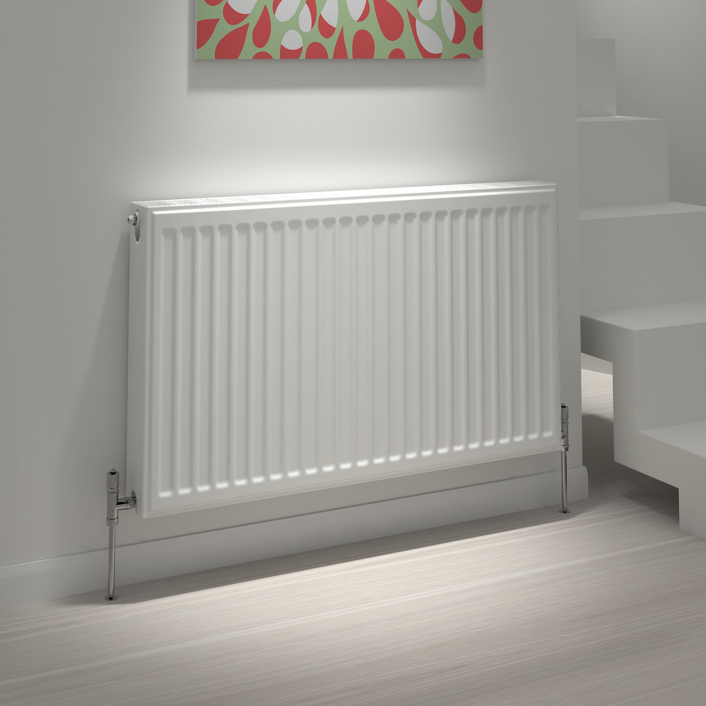 Kudox Type 21 Double Panel Radiator, White (W)500mm (H)500mm 12kg | DIY ...