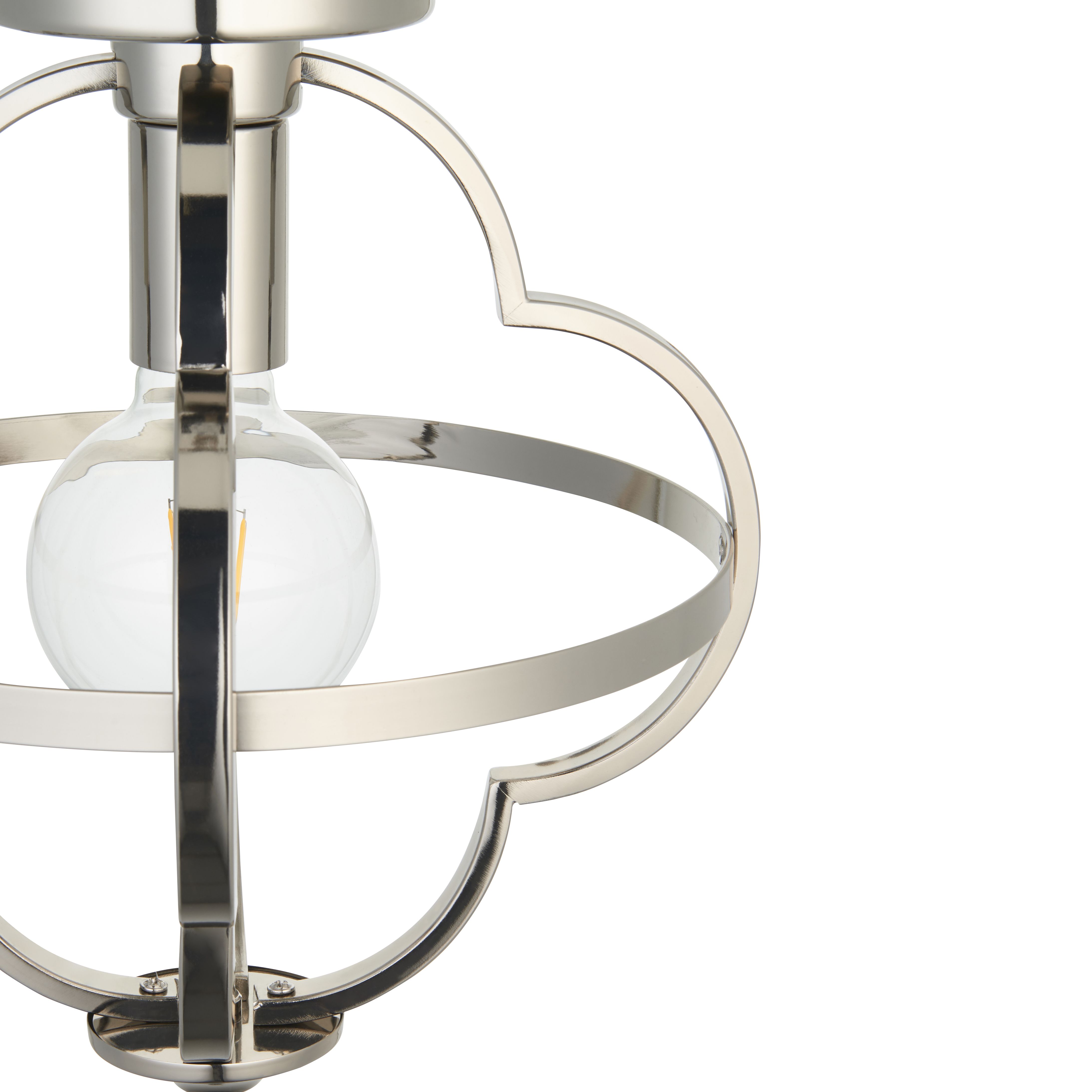 Lancashire Steel Silver LED Ceiling light
