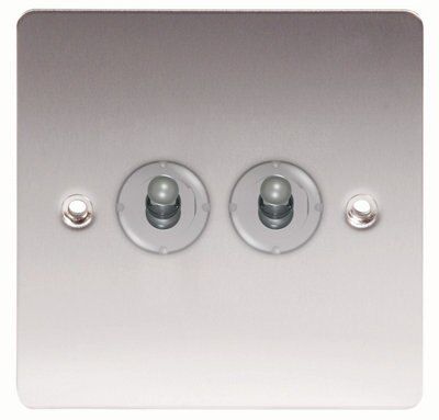 LAP 10A 2 way Flat plate Toggle Switch | DIY at B&Q