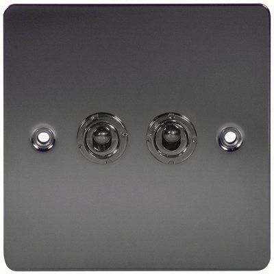 LAP 10A 2 way Toggle switch Black Nickel effect