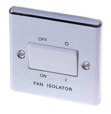 Buy LAP 10A Rocker Raised Control switch Chrome effect | DIY at B&Q