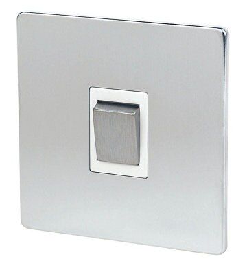 LAP 10A Single Flat Screwless Intermediate switch Chrome effect