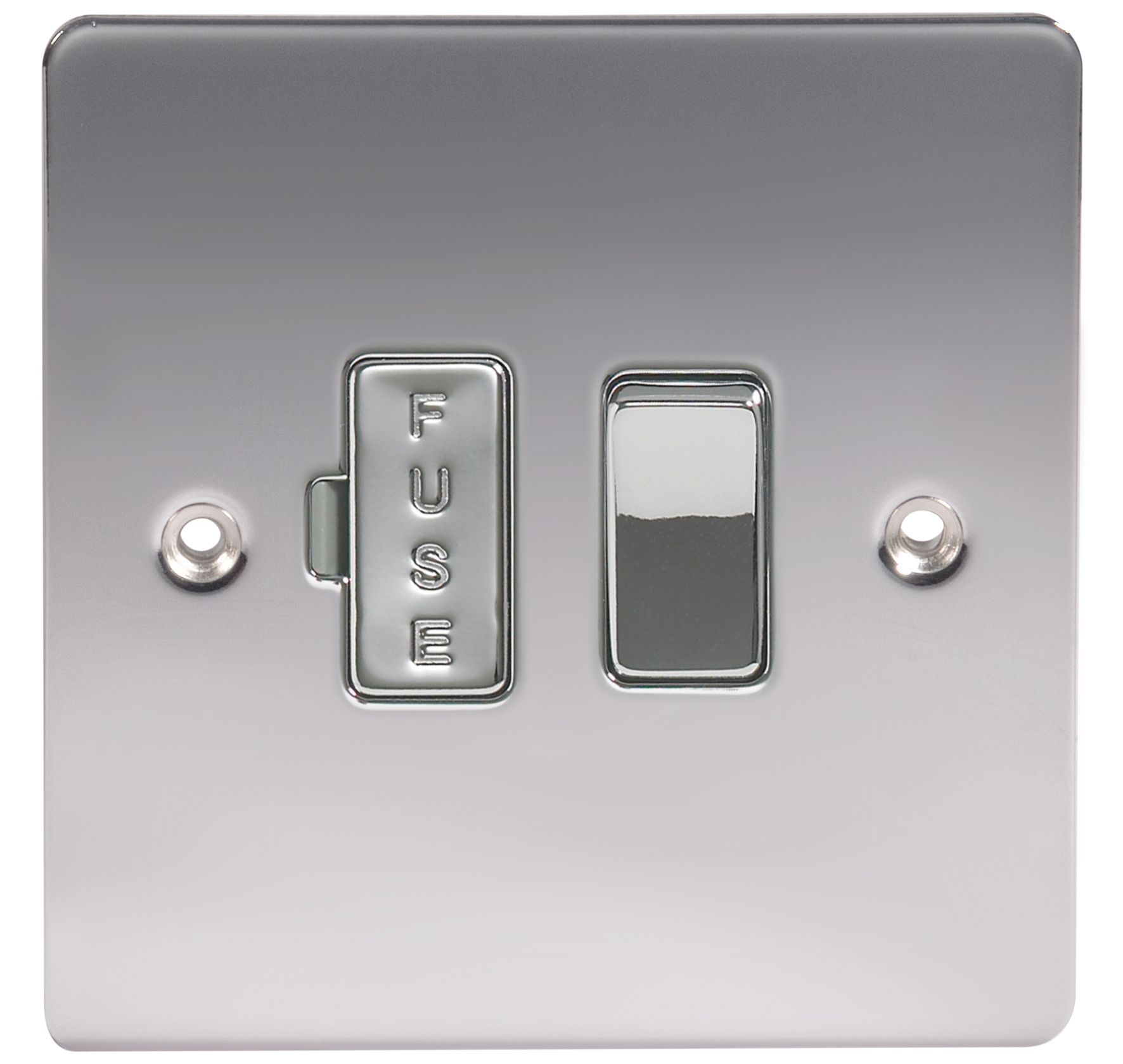 LAP 13A Polished Chrome effect Fused connection unit | DIY at B&Q