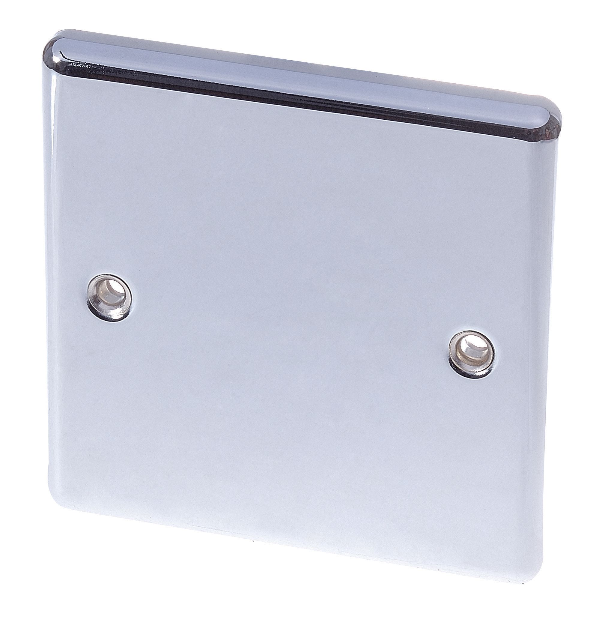 LAP Chrome 1 gang Raised rounded profile Blanking plate