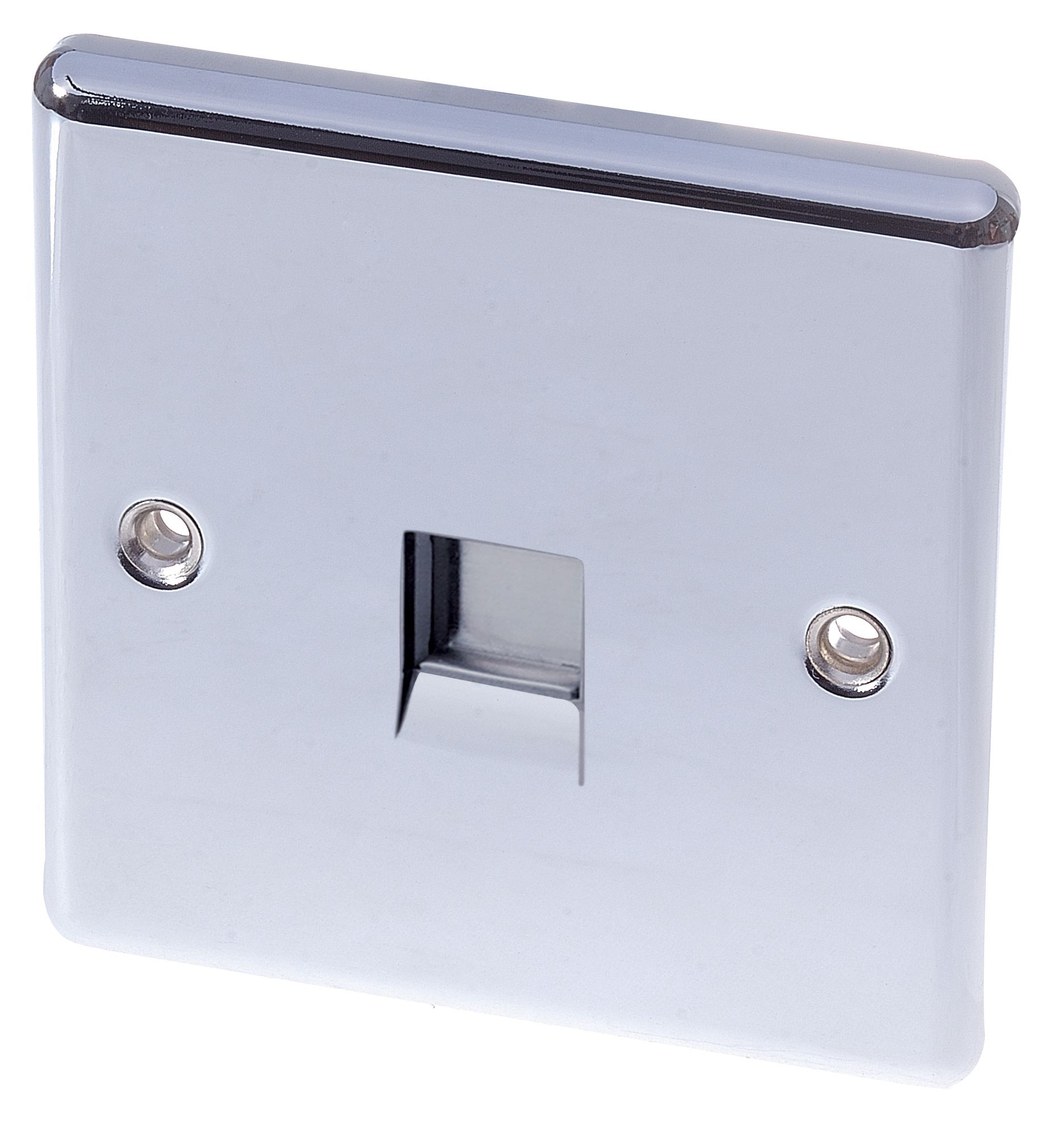 LAP Chrome 1 gang Raised Telephone socket