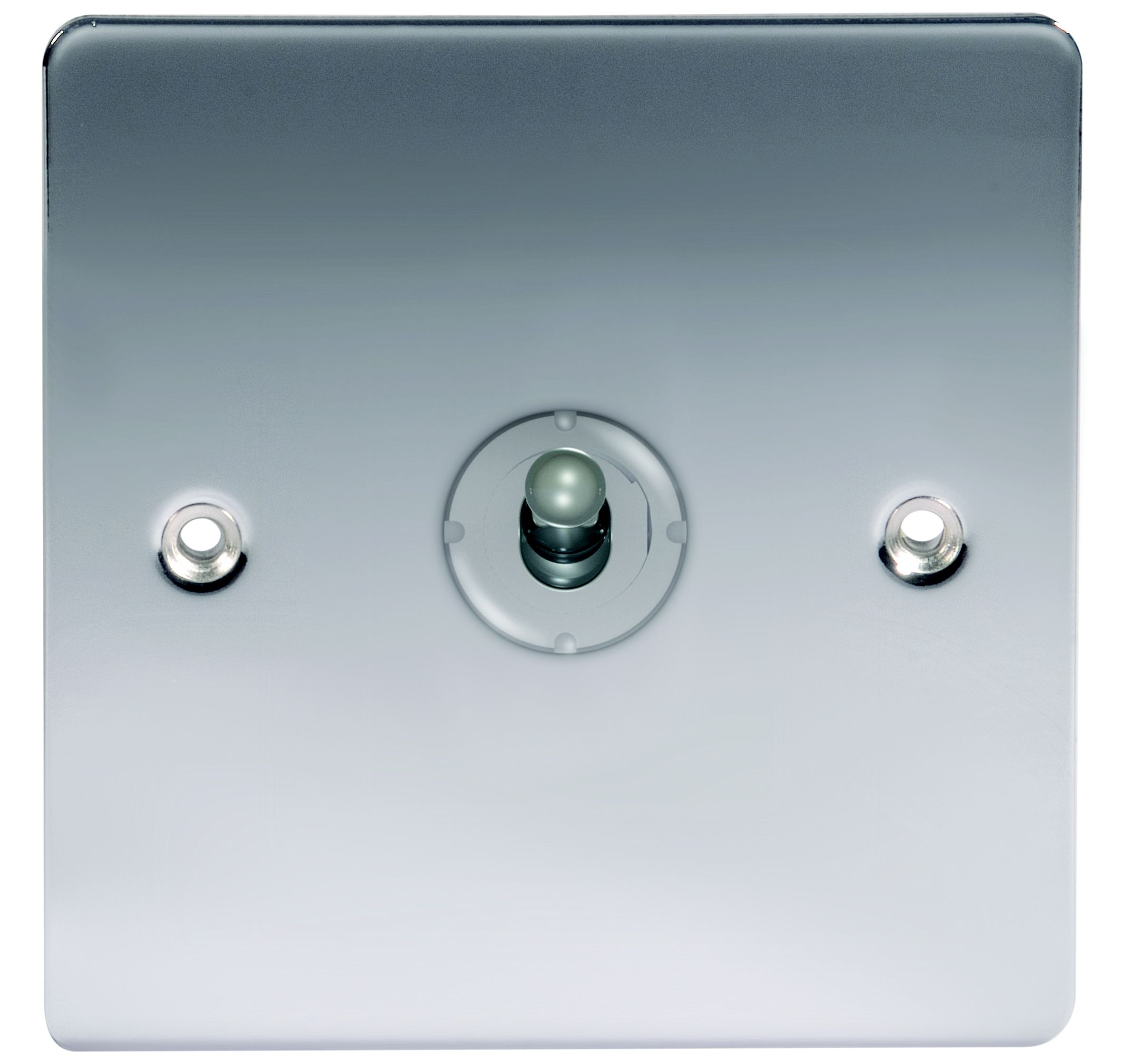 LAP Chrome 10A 2 way Flat plate Toggle Switch