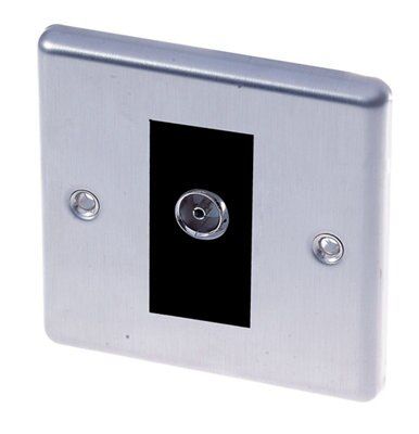 LAP Coaxial socket Stainless steel effect