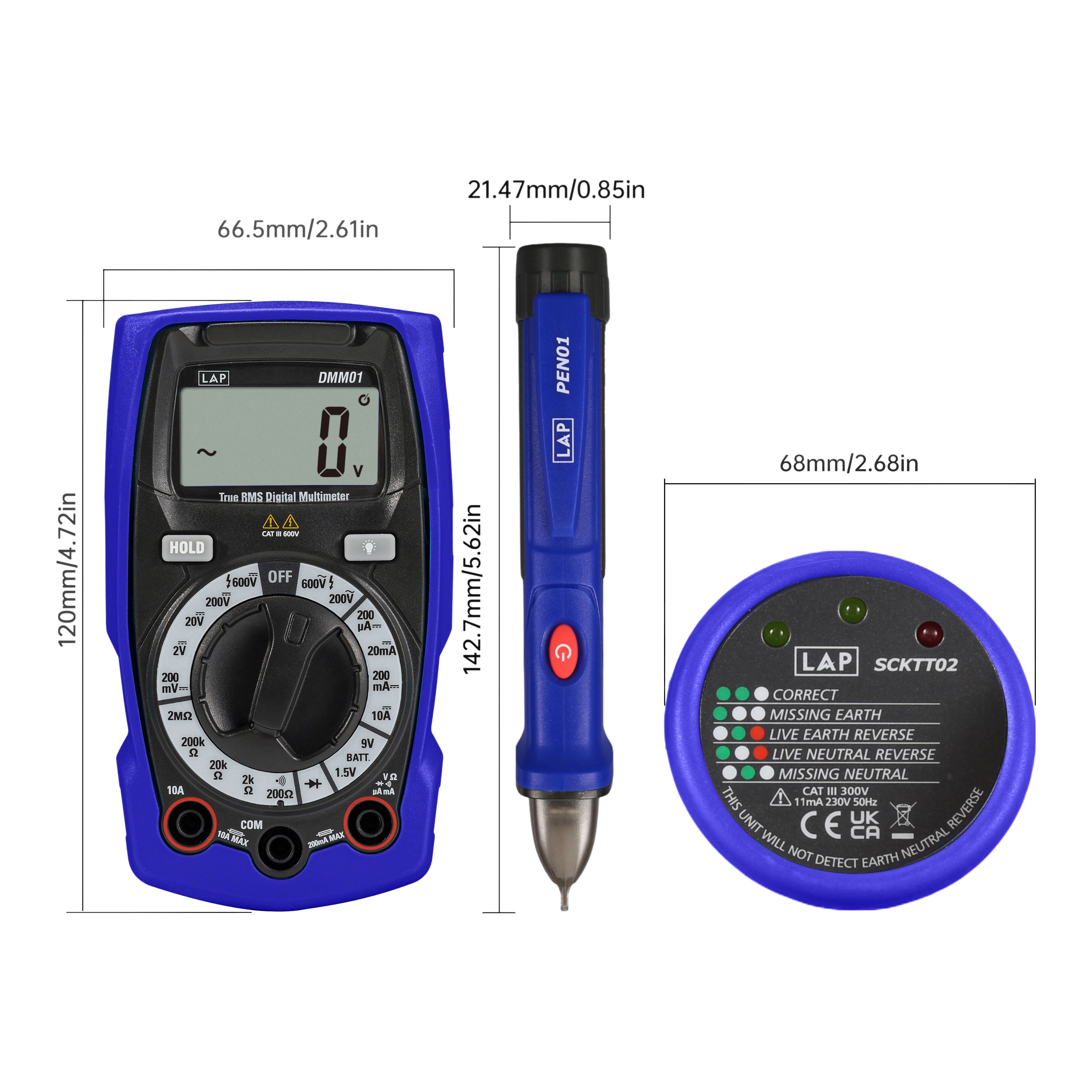 LAP Electrical tester kit, Pack of 3