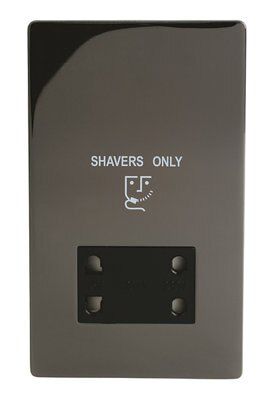 LAP Flat Shaver socket Nickel effect | DIY at B&Q