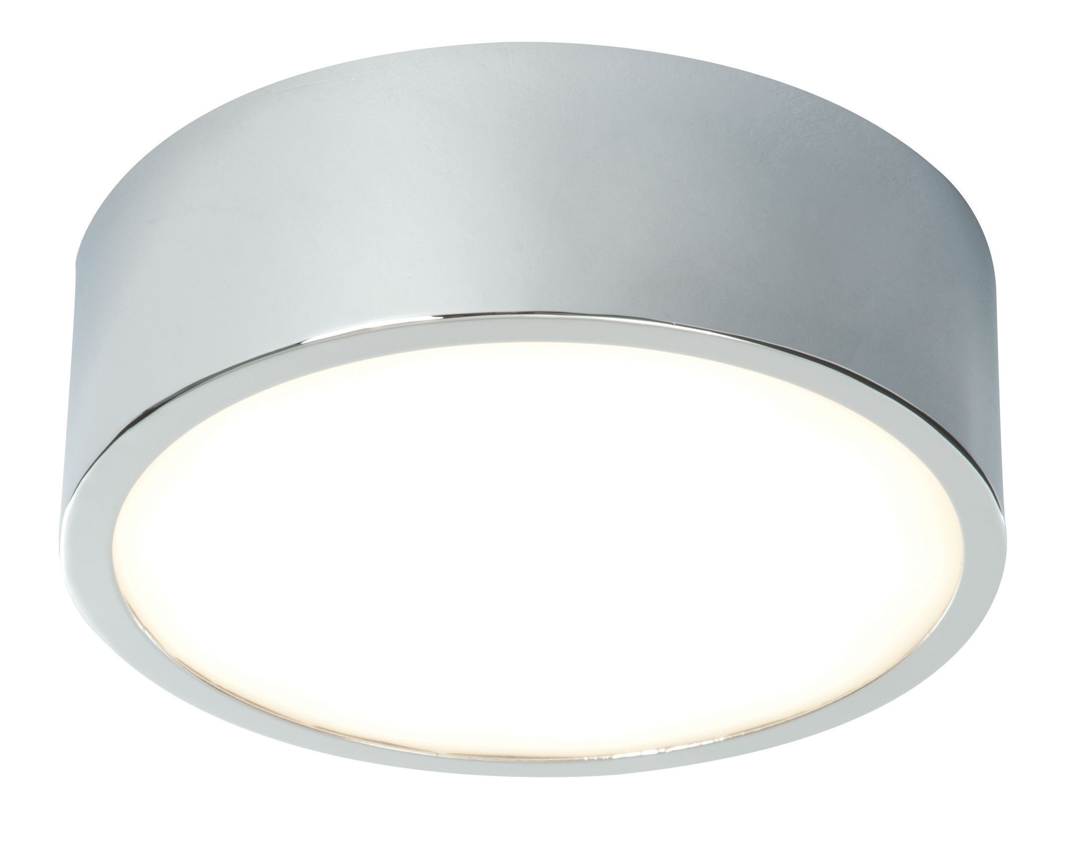LAP Harrier Brushed Acrylic & steel Silver effect Bathroom LED Ceiling ...