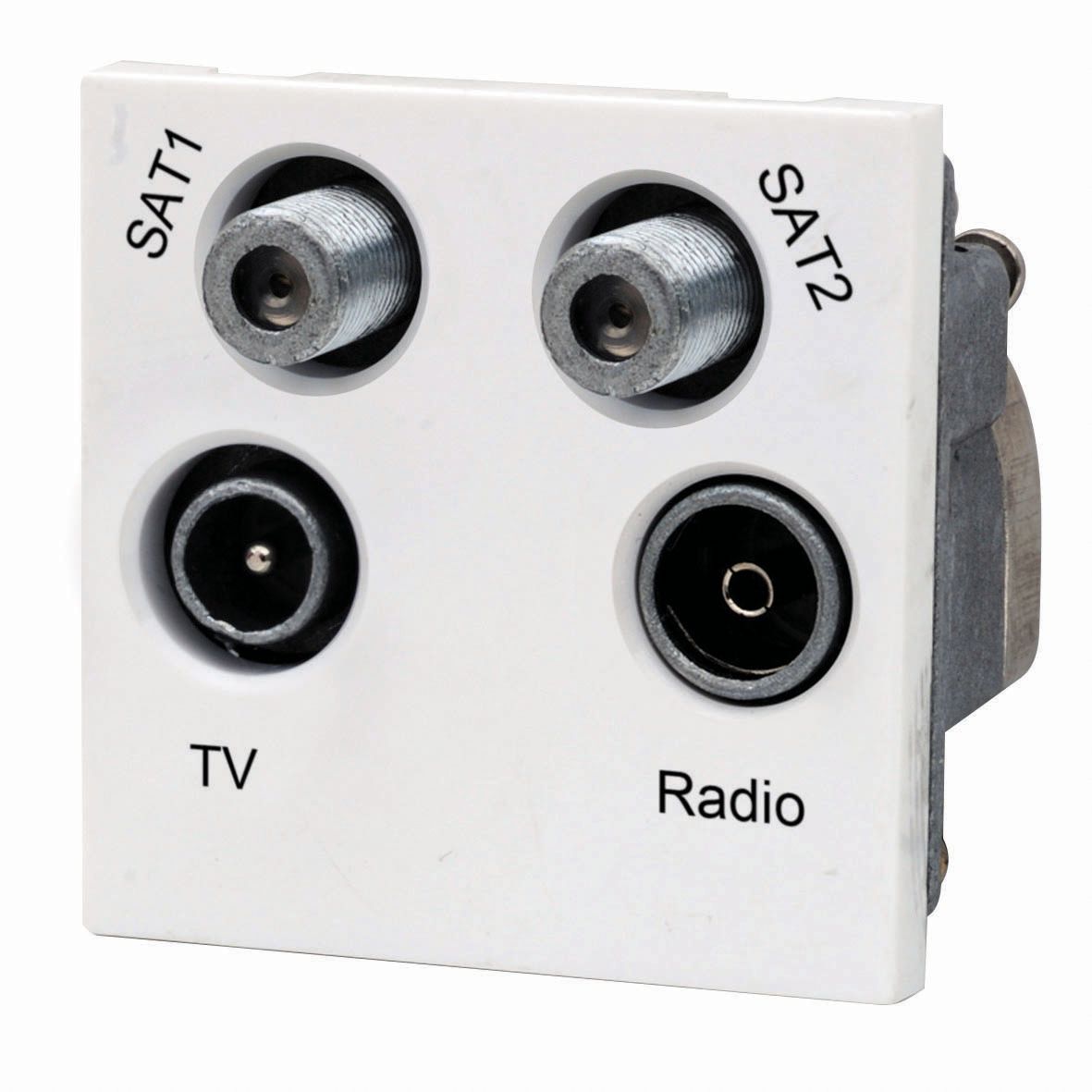 LAP Quadruplex satellite, TV & radio connection module | DIY at B&Q