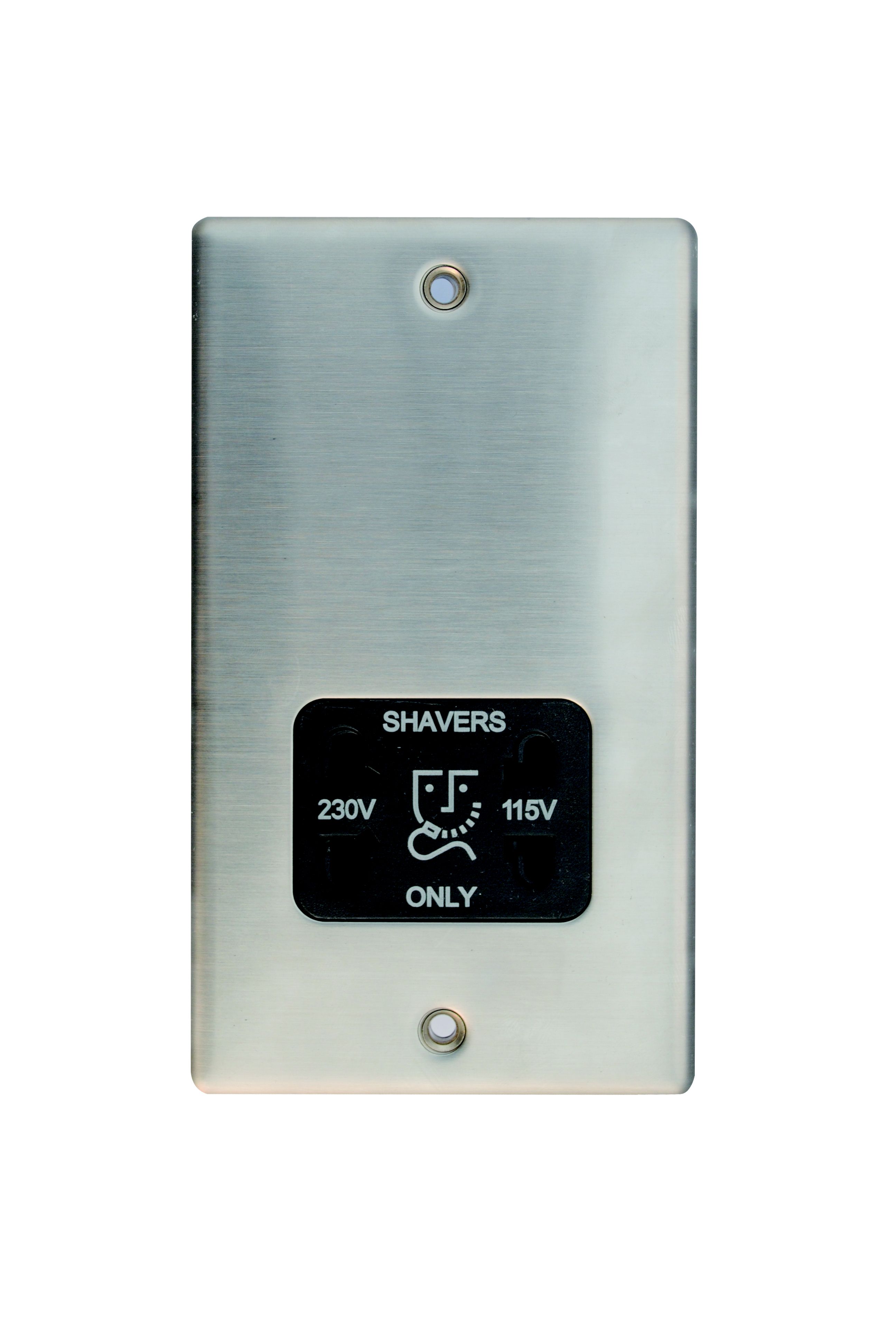 LAP Raised rounded Shaver socket Black